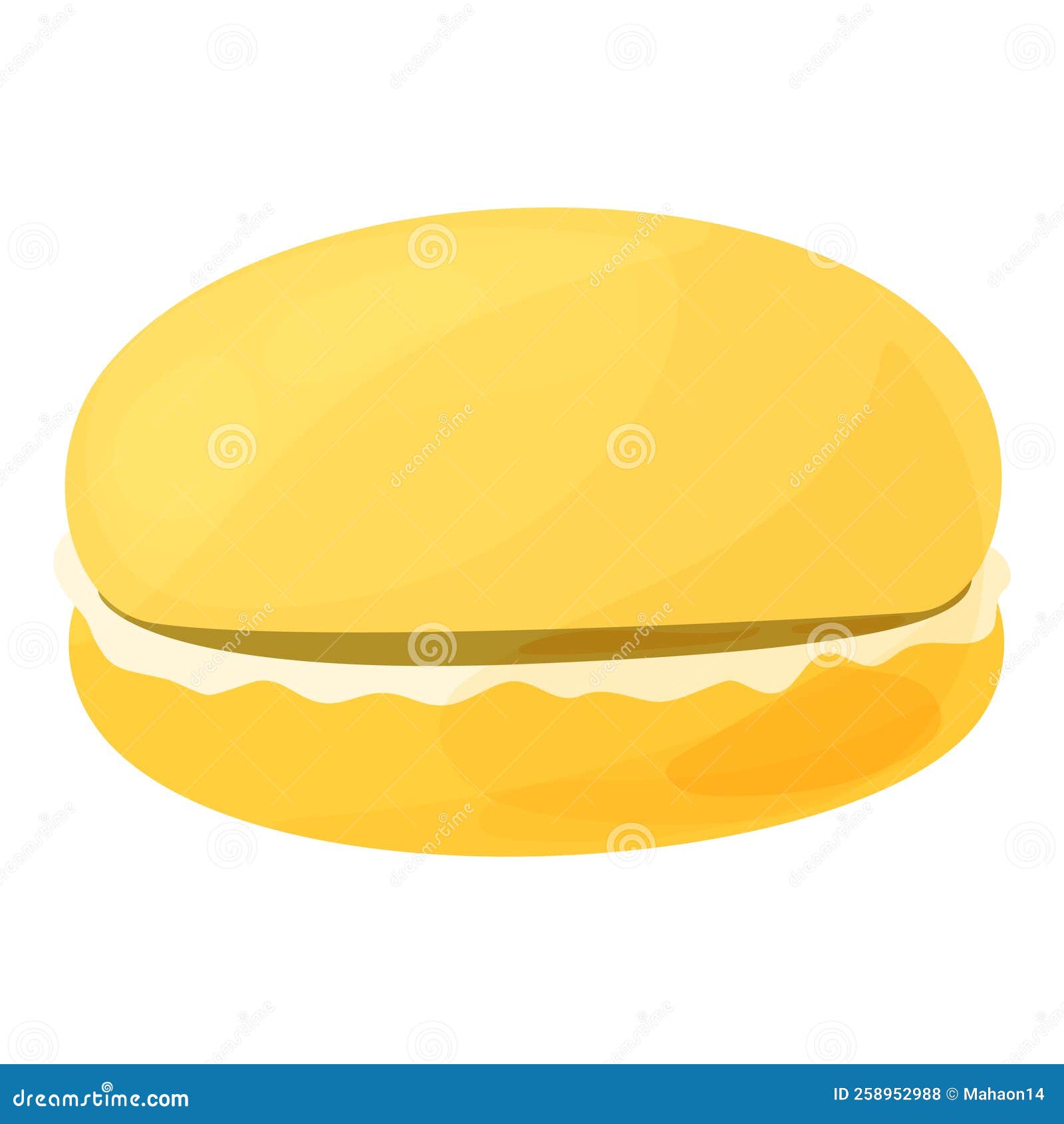 Vector Illustration of Yellow Macaroon Stock Vector - Illustration of ...