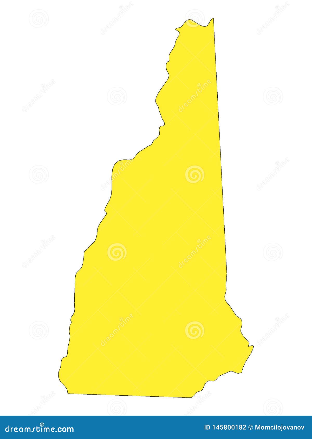 Yellow Map of US State of New Hampshire Stock Vector - Illustration of ... Yellow Map of US State of New Hampshire Stock Vector - Illustration of ...