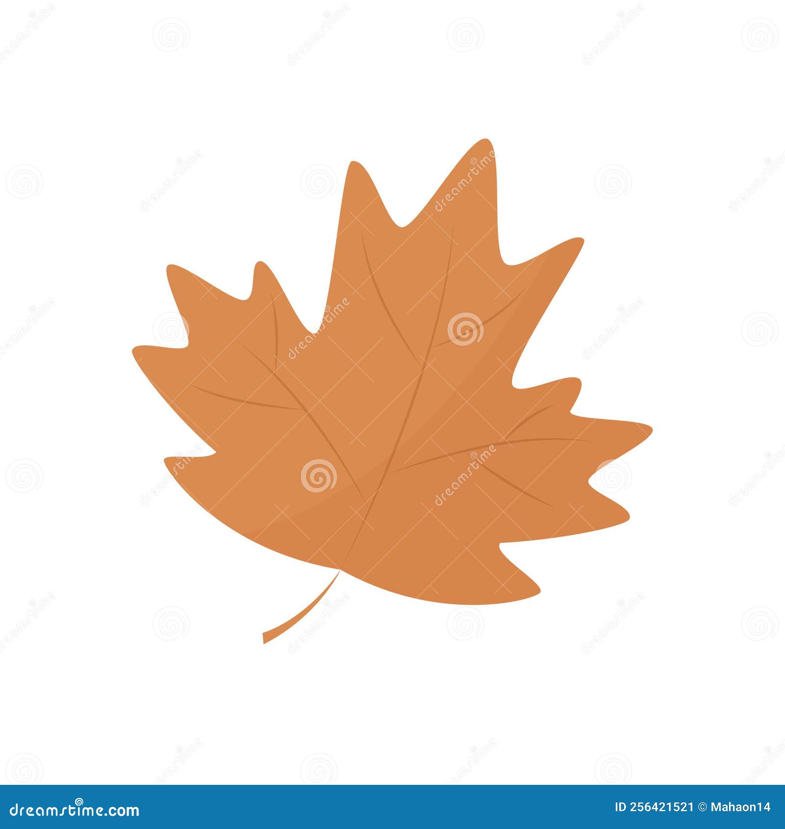 Vector Illustration of Yellow Maple Leaf Stock Vector - Illustration of ...