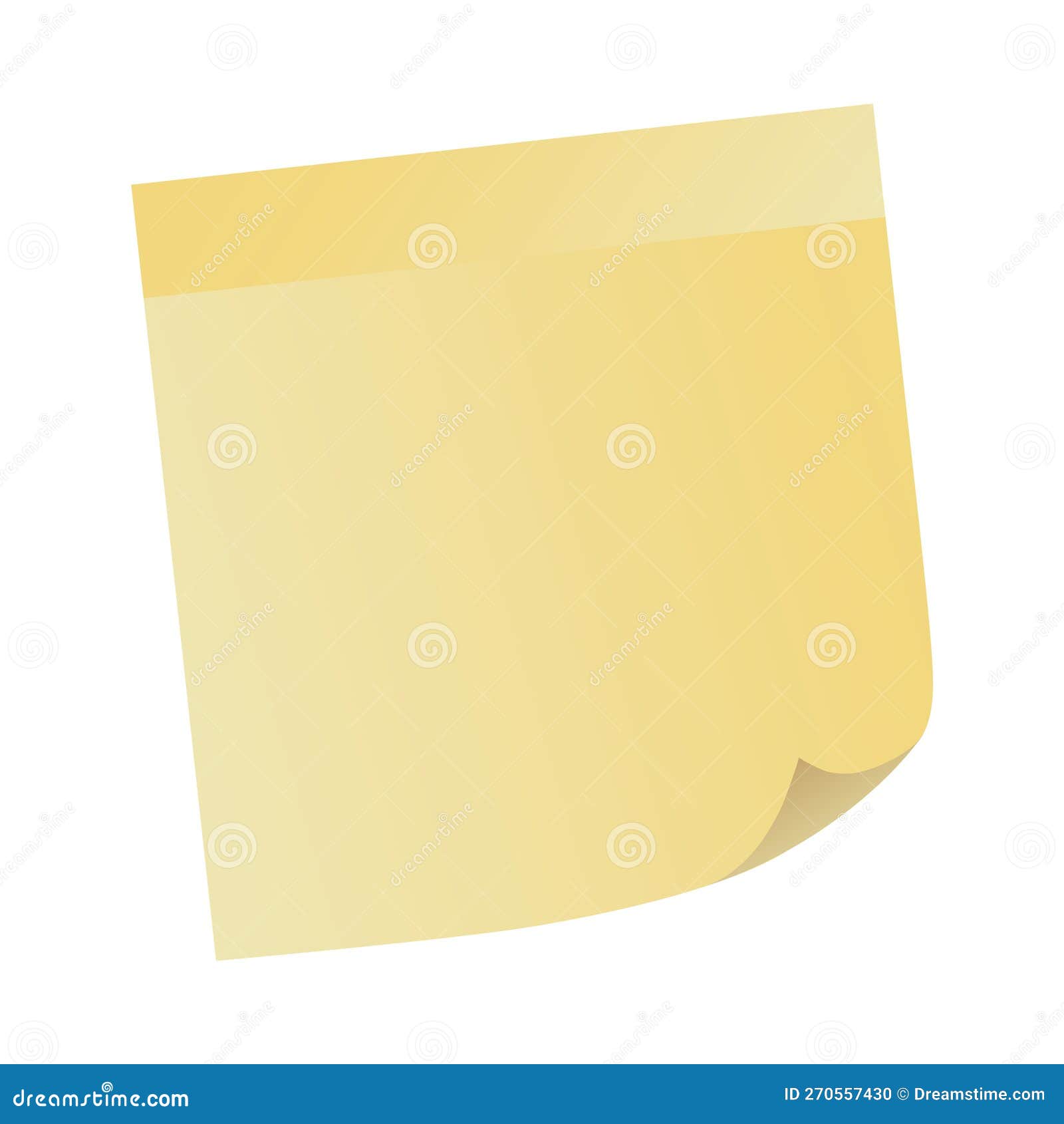 Vector Illustration of Yellow Note Paper Stock Vector - Illustration of ...