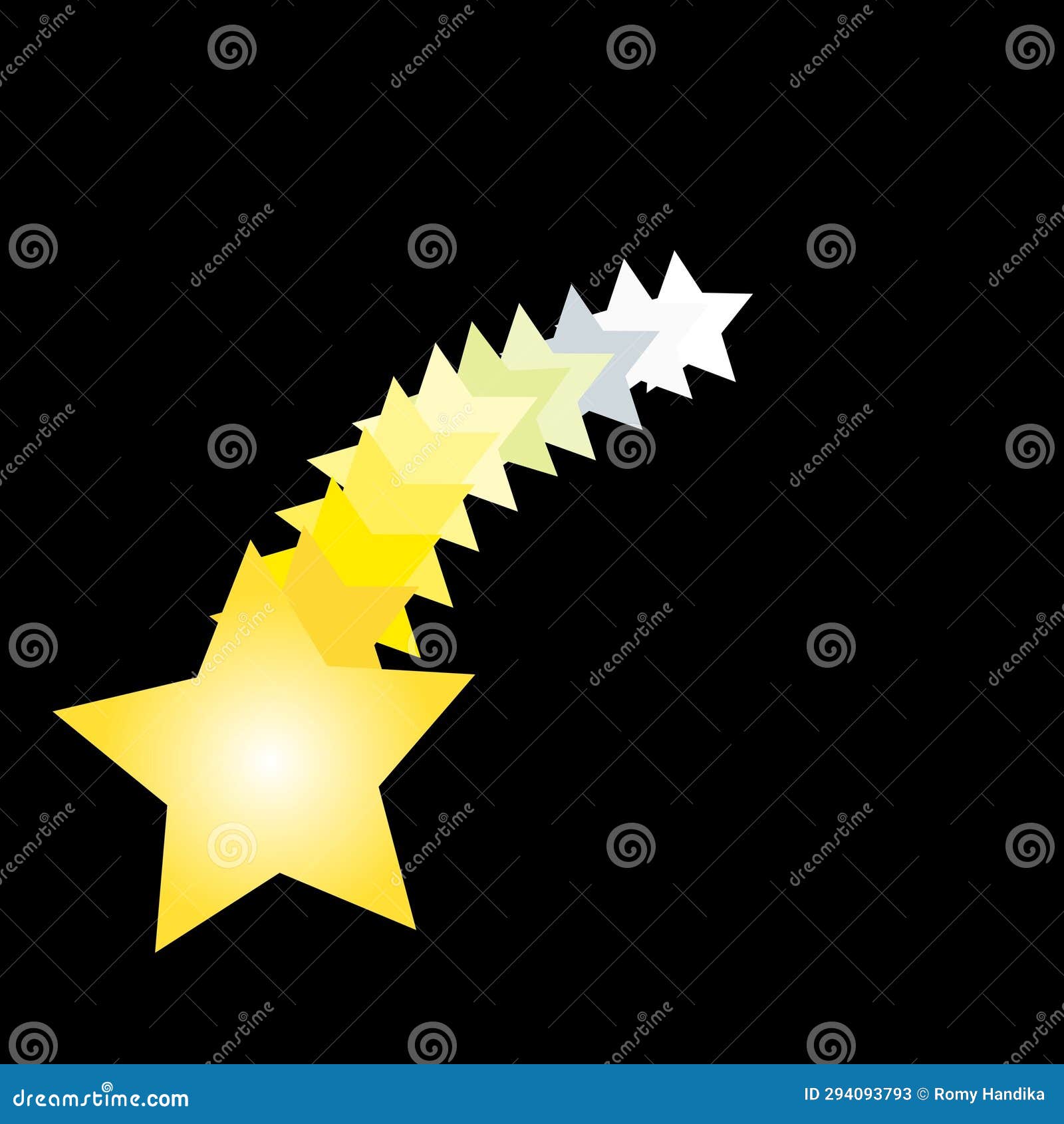 Vector Illustration Yellow Shooting Star Stock Illustration ...