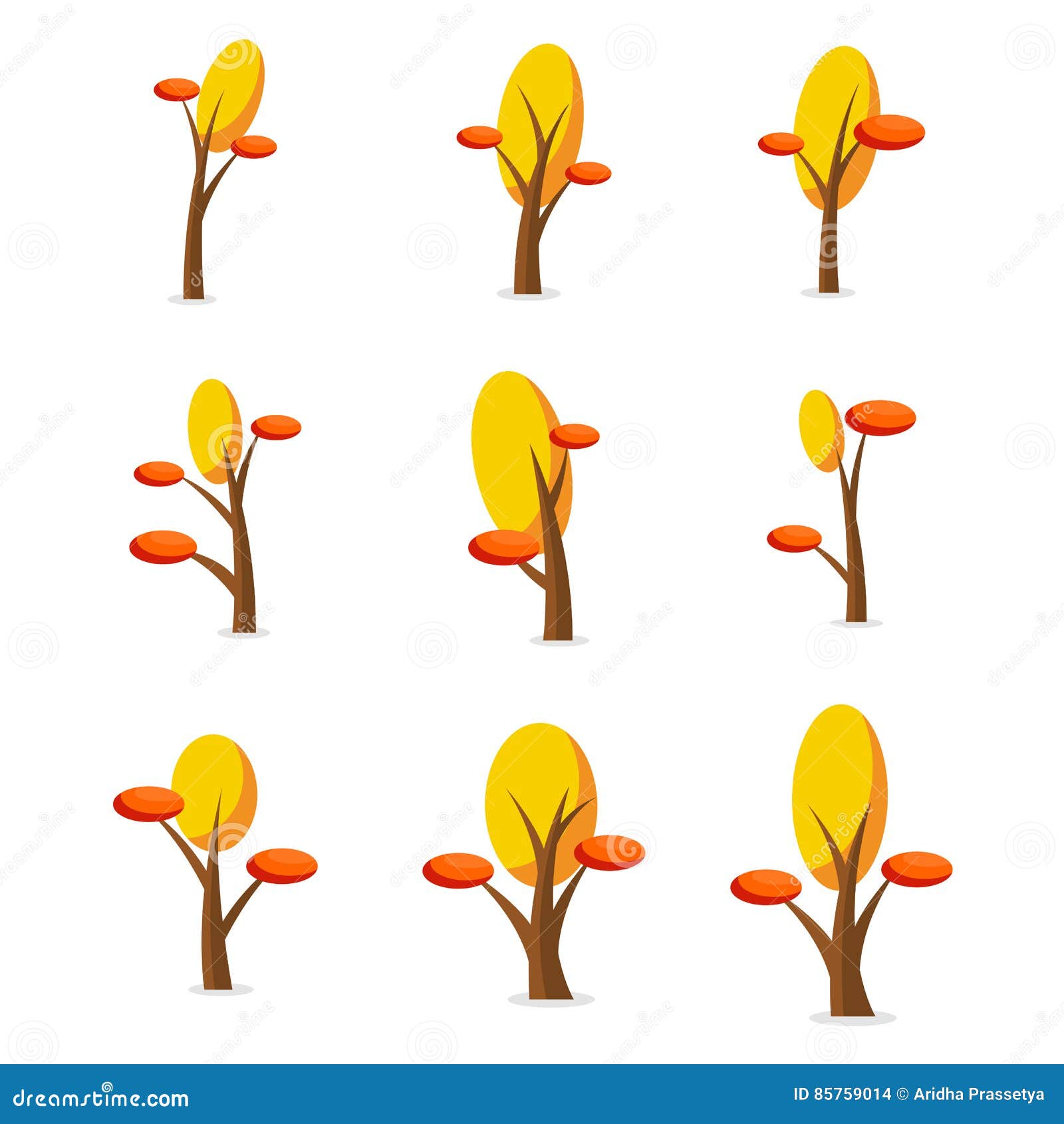 Yellow Tree Clip Art