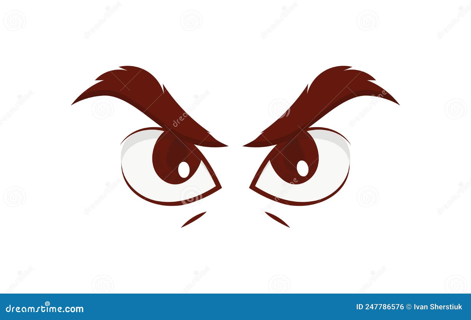 Evil Eyes in Flat Style. Isolated. Vector Illustration. Stock Vector ...