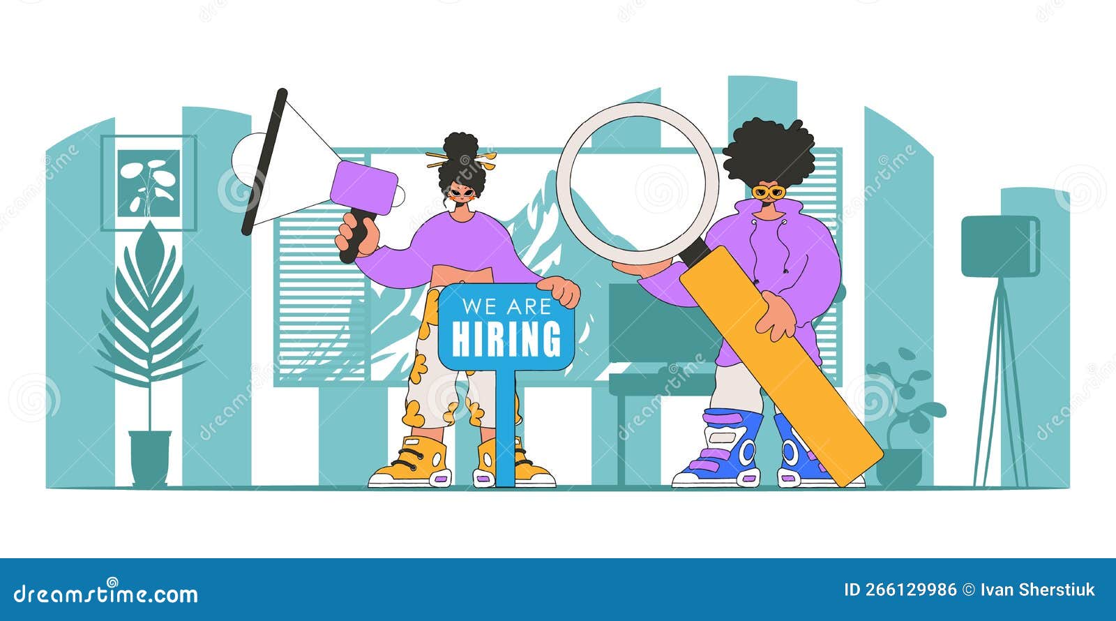 The Guy and the Girl are HR Specialists. Human Resources. Stock Vector ...