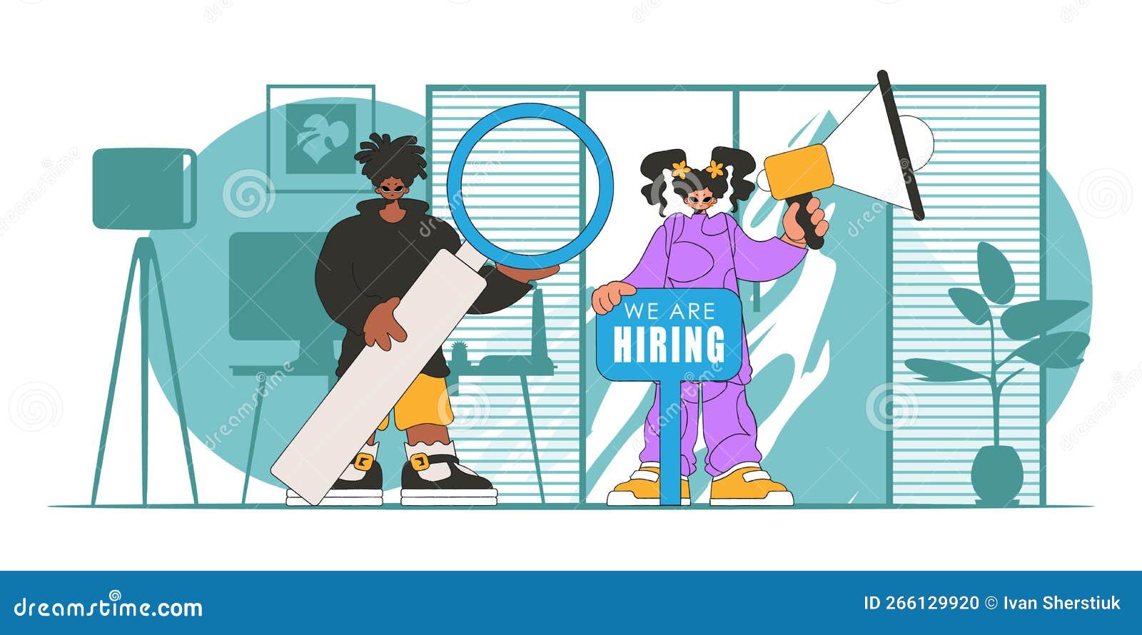 The Guy and the Girl are Workers in the Field of Human Resources. Stock ...