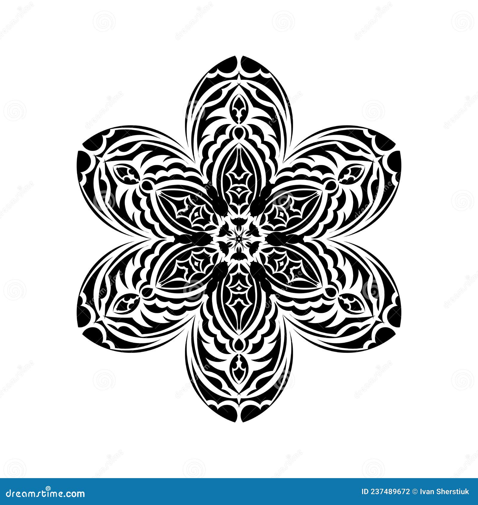 Simple Mandala Design. Good for Menus, Prints and Postcards. Isolated ...