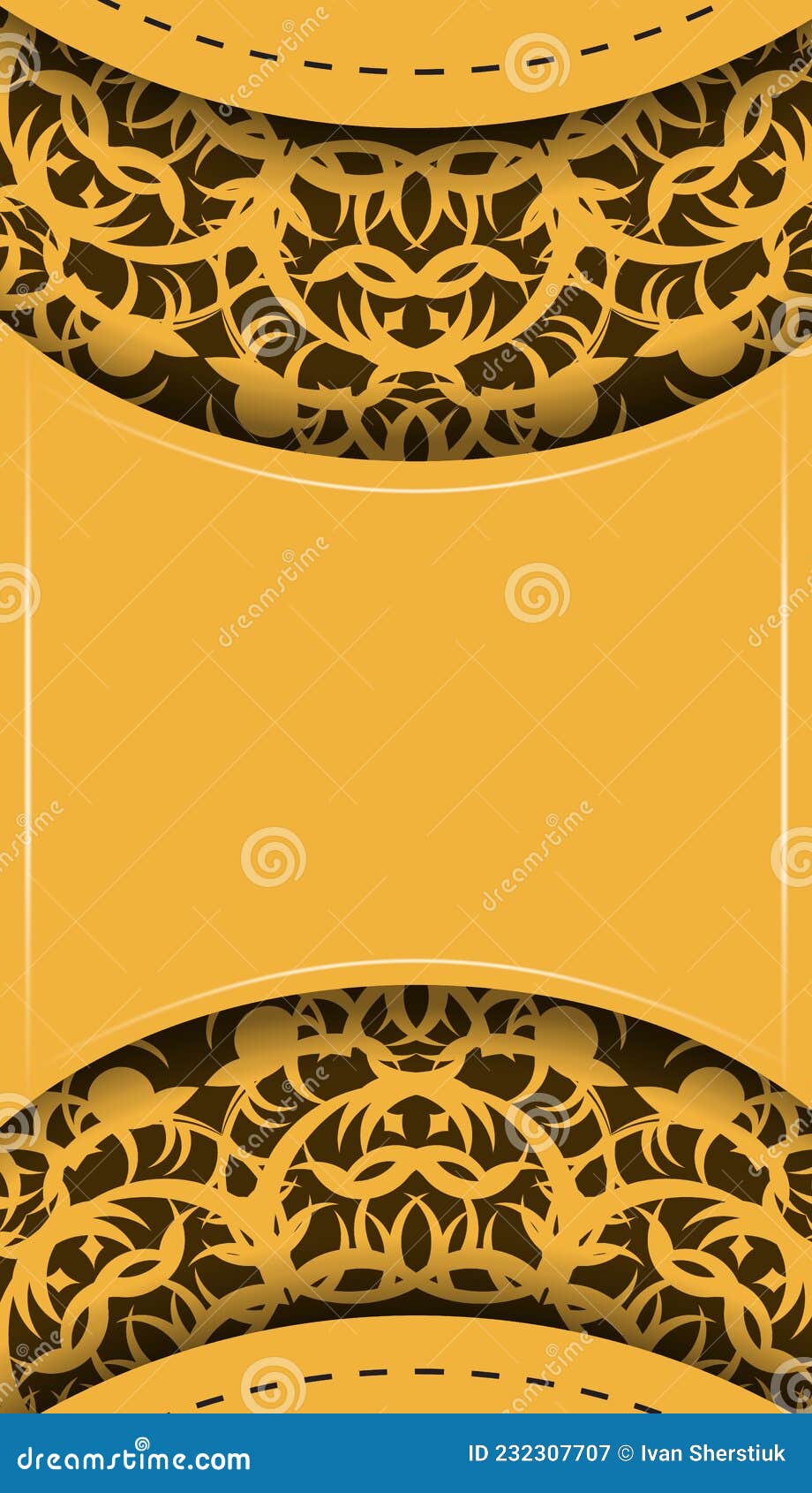 Yellow Background with Indian Brown Pattern for Design Under Your Logo ...