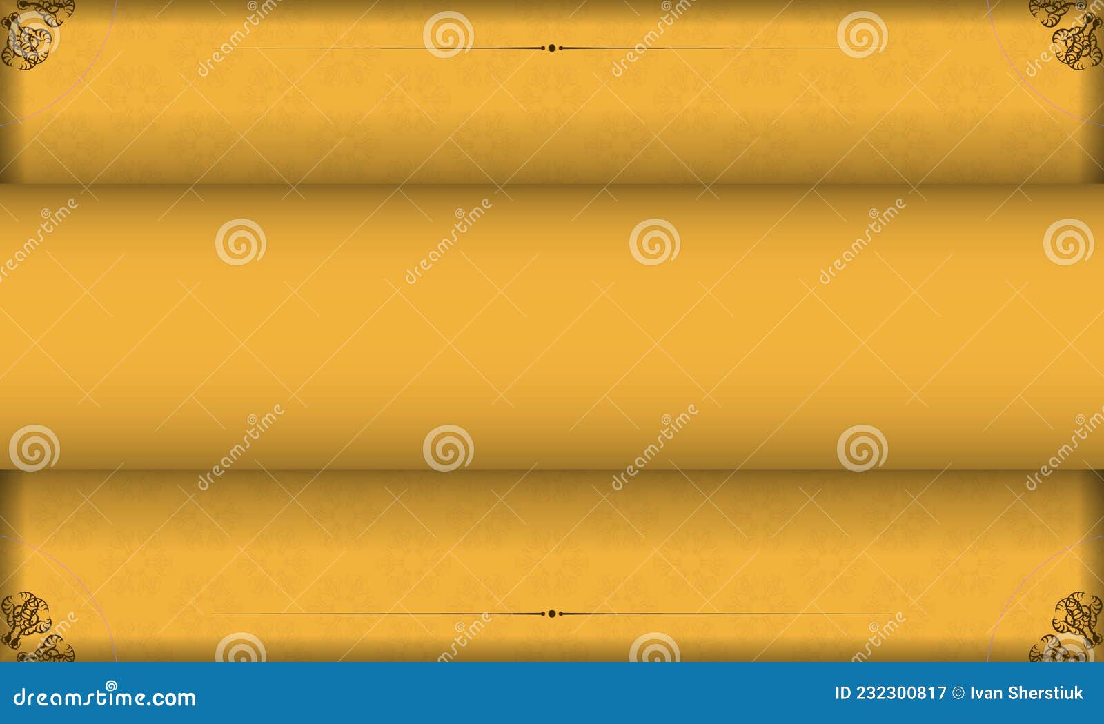 Yellow Color Banner with Abstract Brown Pattern for Design Under Your ...