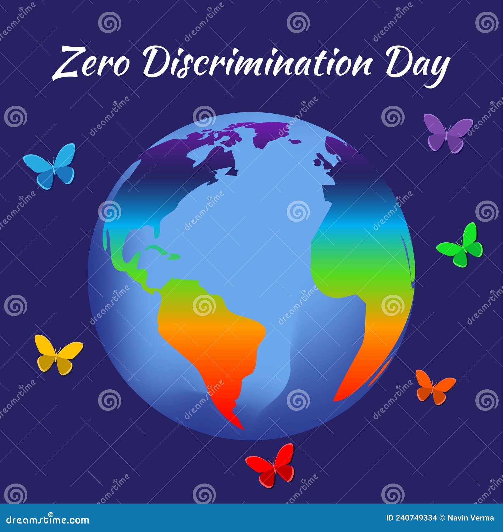 Vector Illustration for Zero Discrimination Day Stock Vector ...