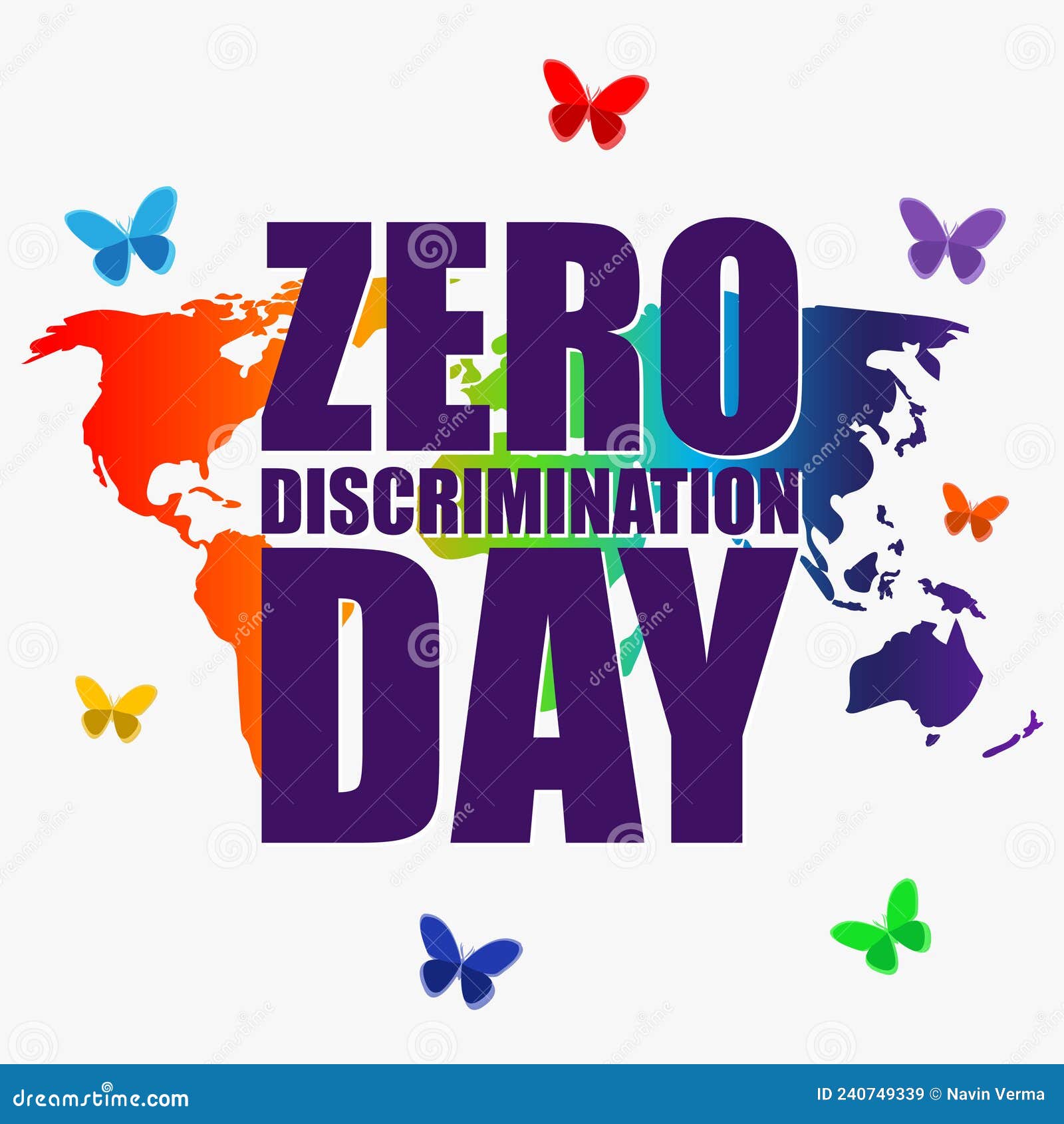Vector Illustration for Zero Discrimination Day Stock Vector ...
