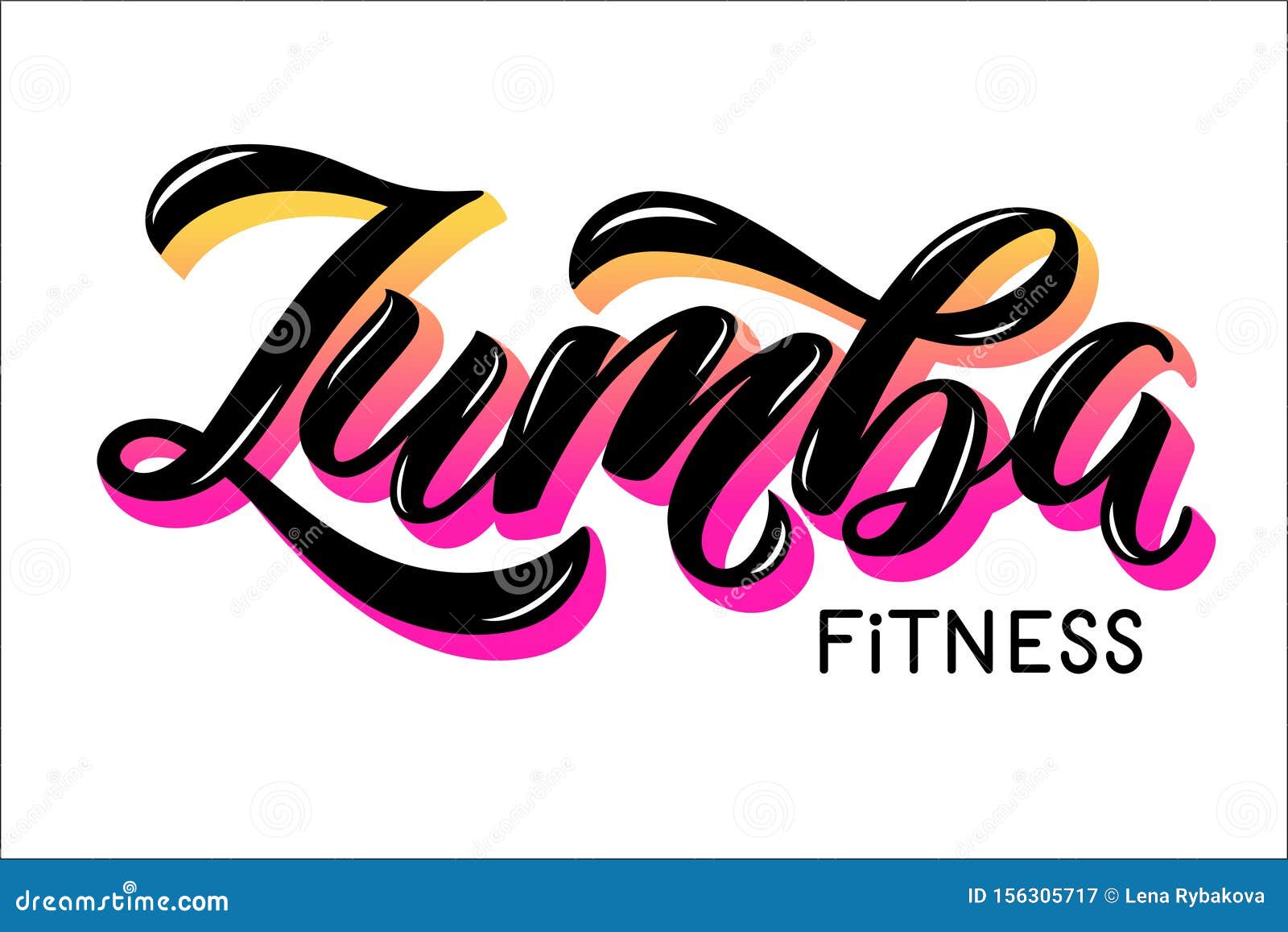 Vector Illustration Of Zumba Text Stock Vector Illustration Of Sign
