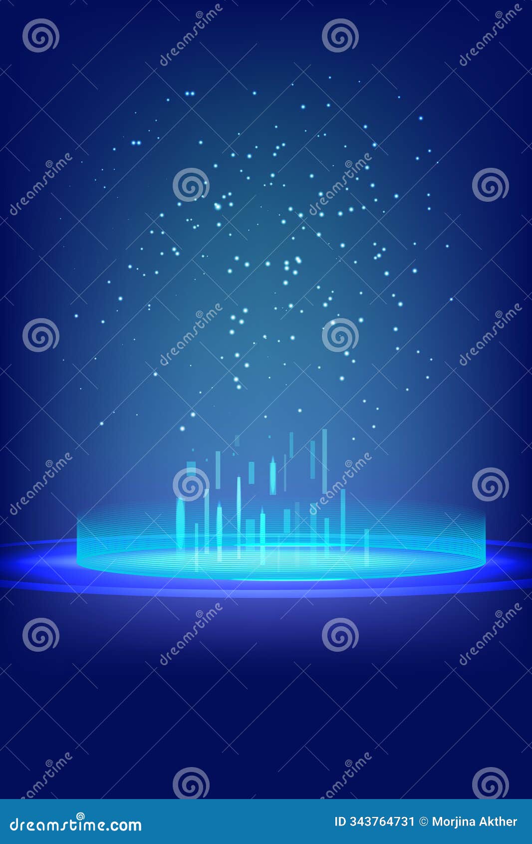 Vector Illustrations of Abstract Dark Blue Futuristic Technology ...