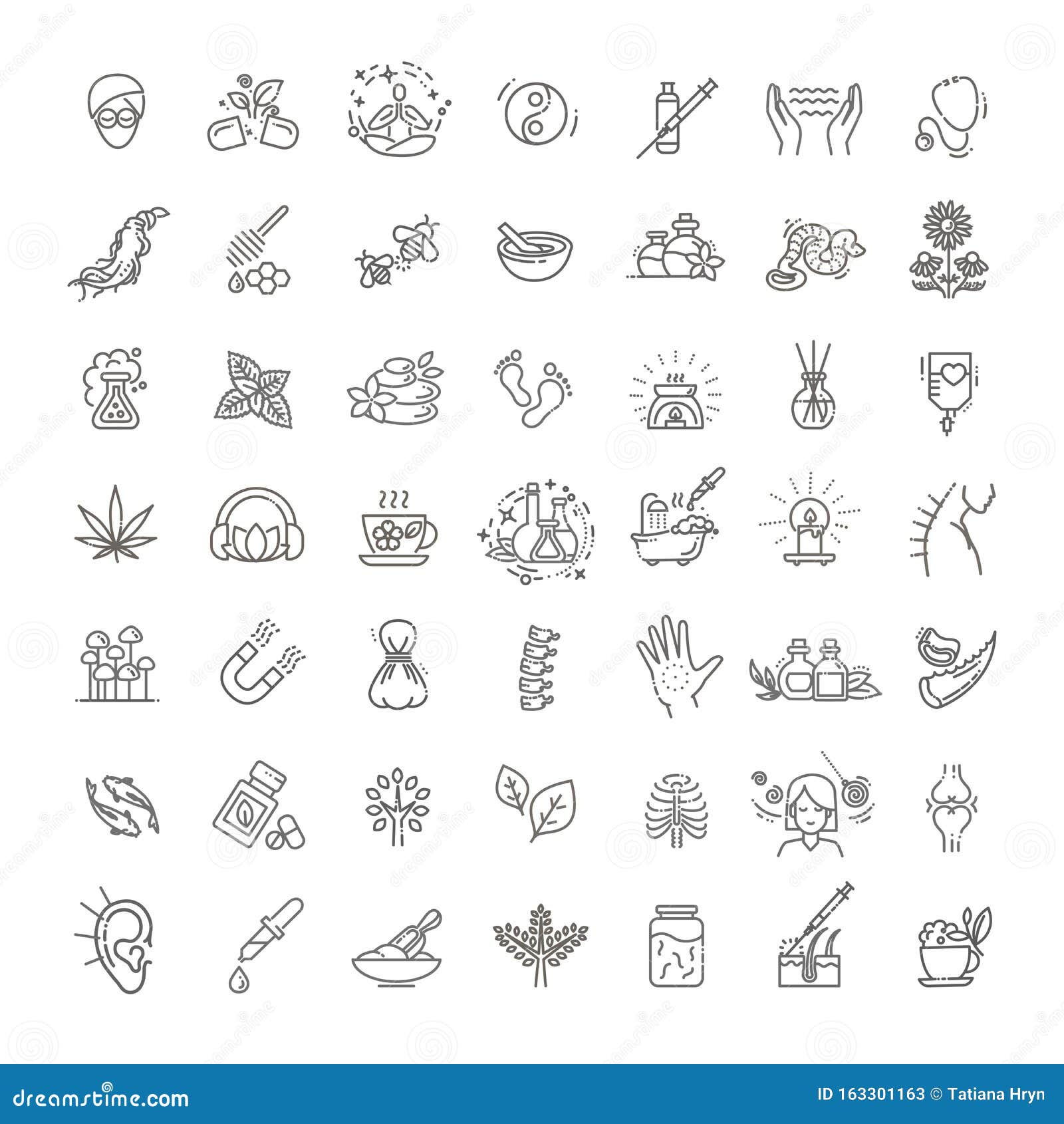Vector Illustrations of Alternative Medicine Stock Vector ...