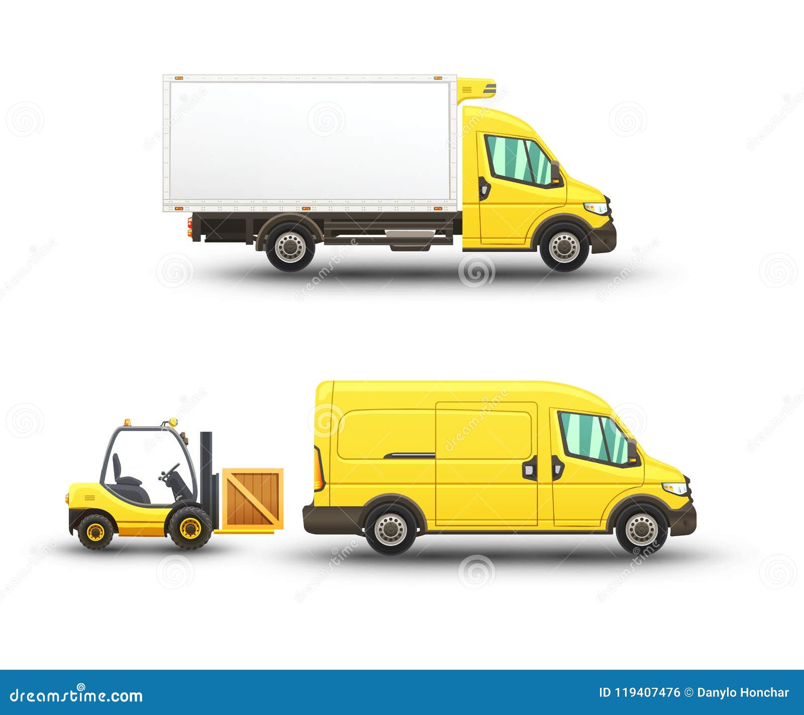 Delivery Vehicles Types Cartoon Vector | CartoonDealer.com #69063551