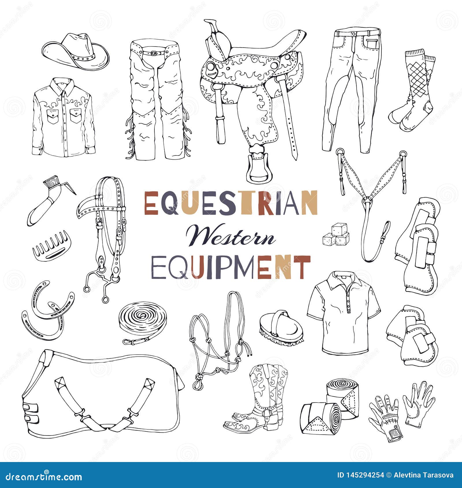 Western Object Collection, Illustration, Drawing, Engraving, Ink, Line ...