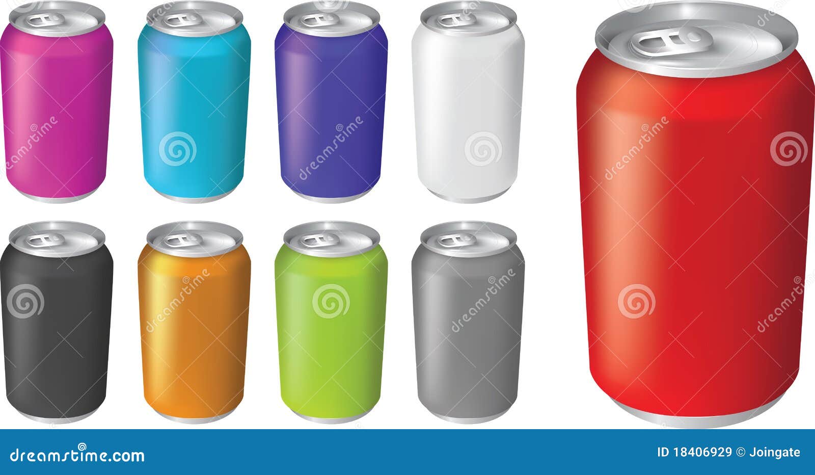 Vector Illustrations of Fizzy Drink Soda Cans Stock Vector ...