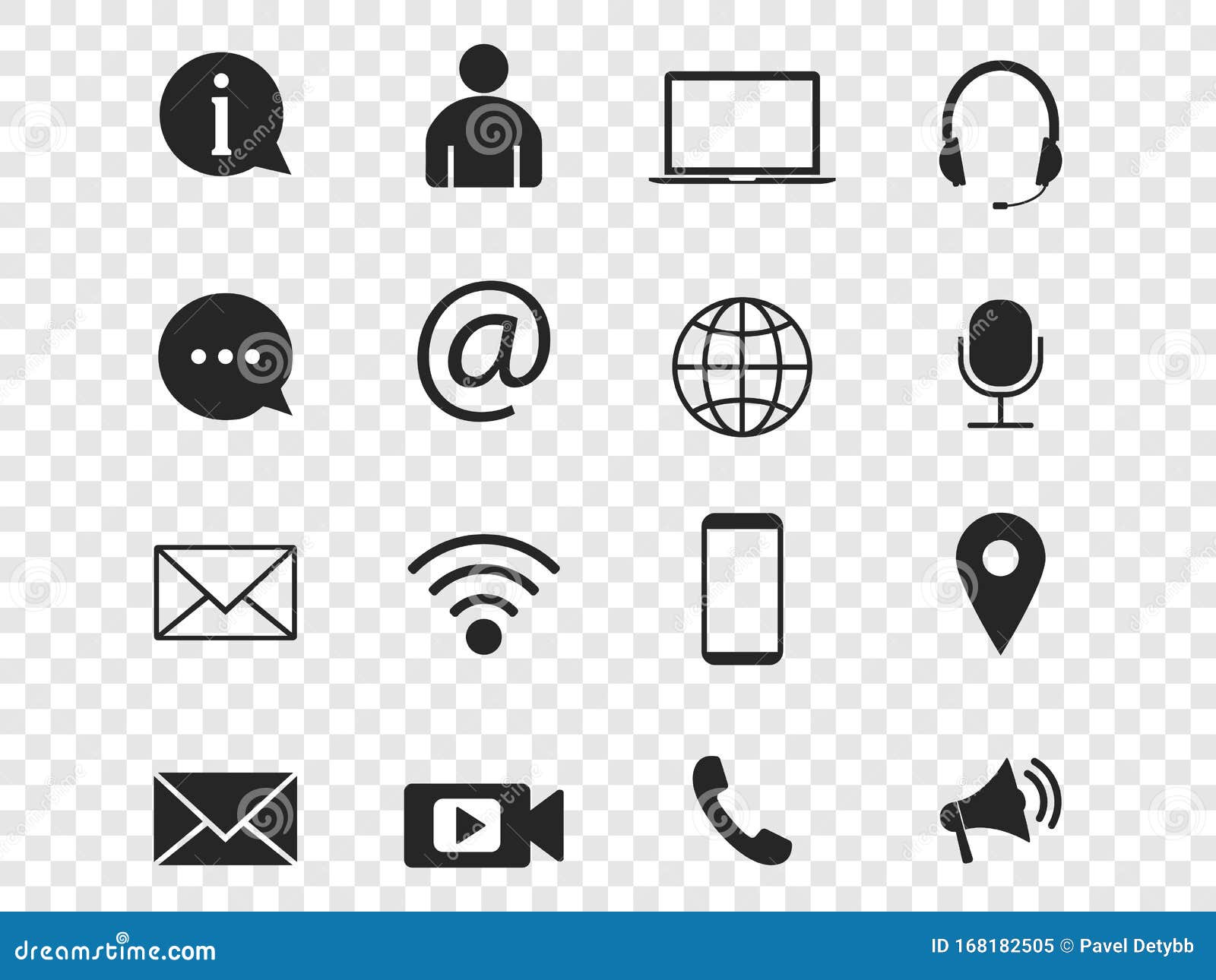 Contact Icon Set. Vector Illustrations. Flat Design Stock Illustration ... Contact Icon Set. Vector Illustrations. Flat Design Stock Illustration ...