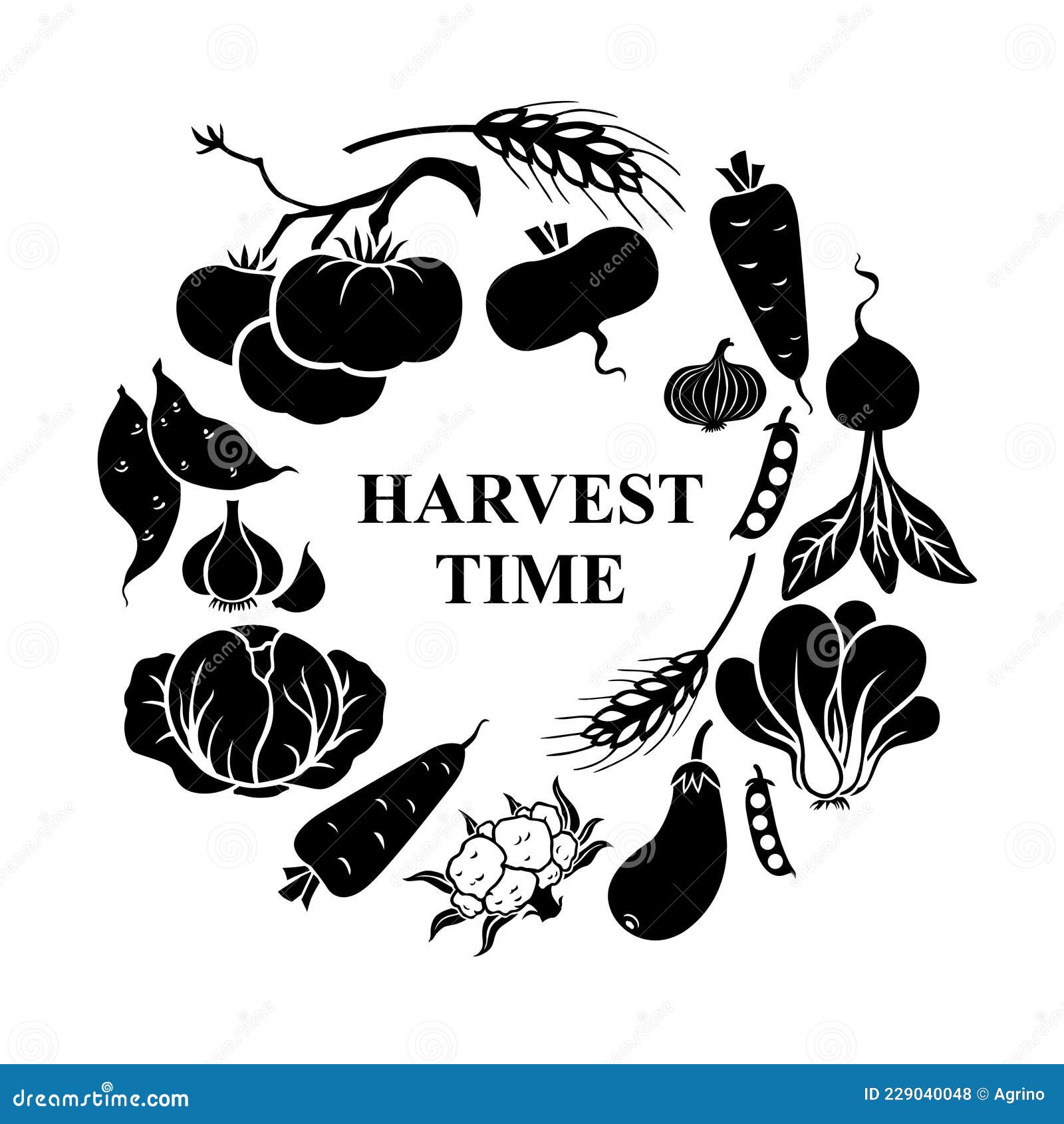 Harvest time greeting icon stock vector. Illustration of sweet - 229040048