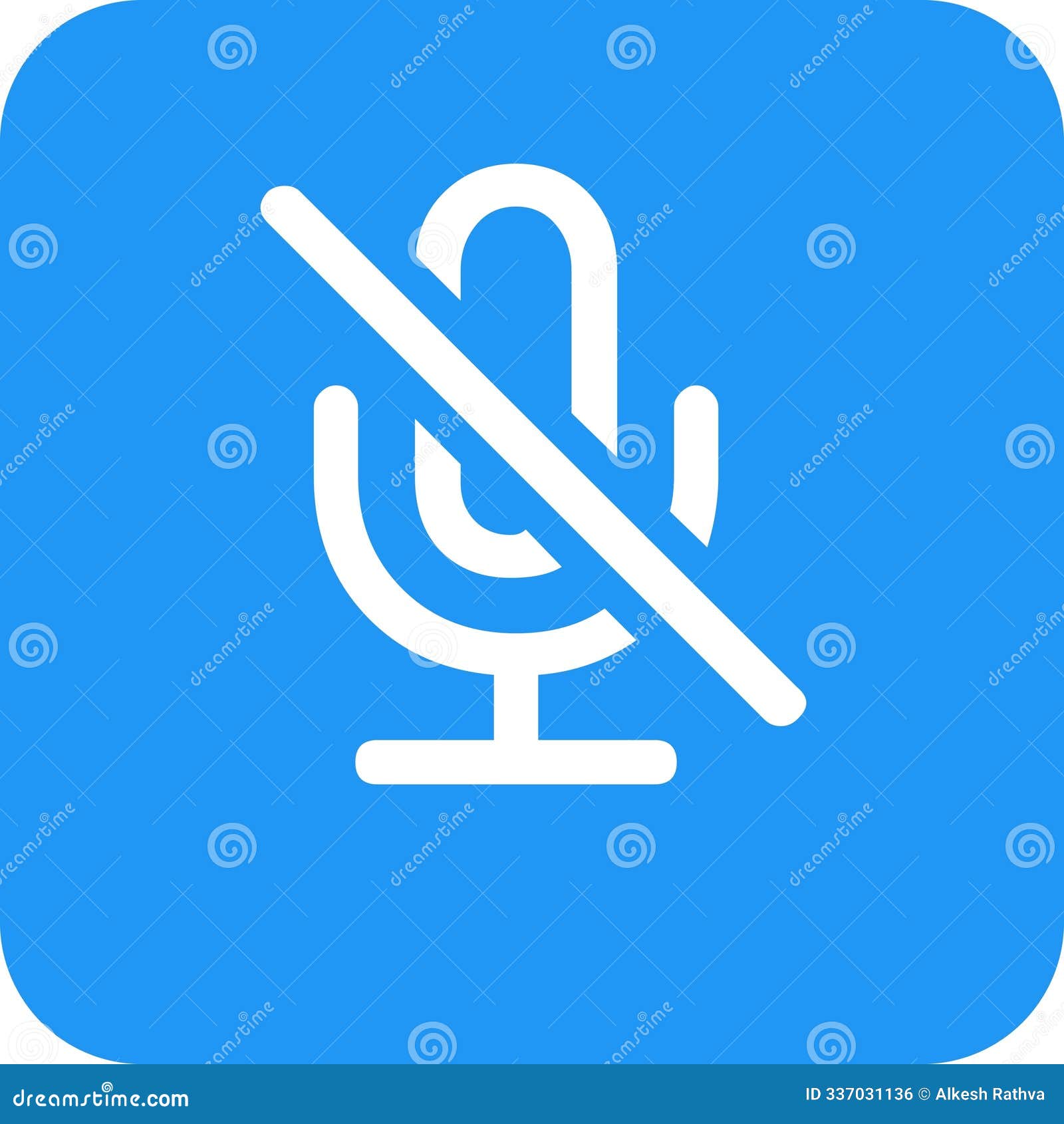 Icon Created for Symbol of Mute Mic. Stock Illustration - Illustration ...