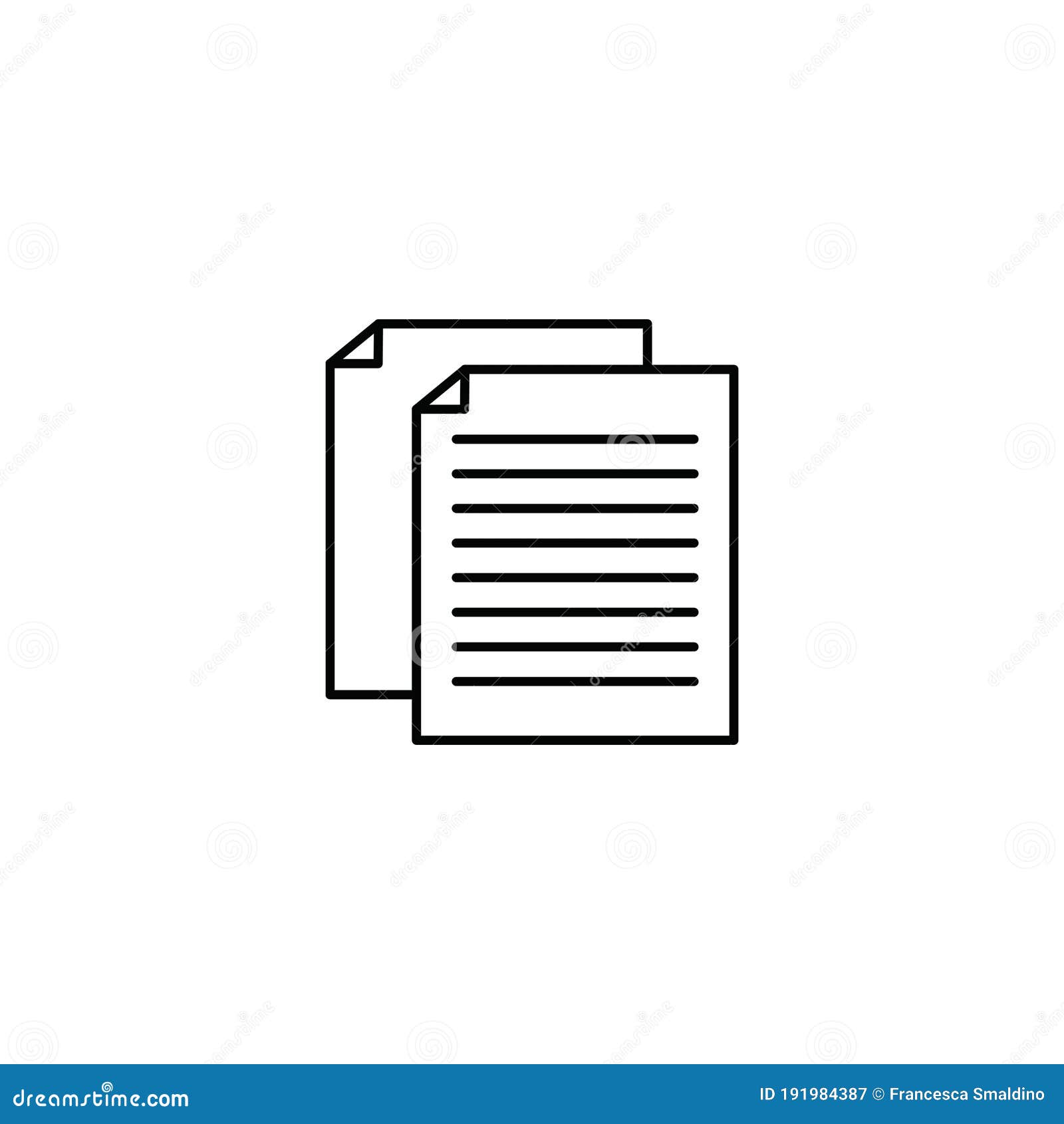 Vector Illustrations: Stylized Document Stock Vector - Illustration of ...