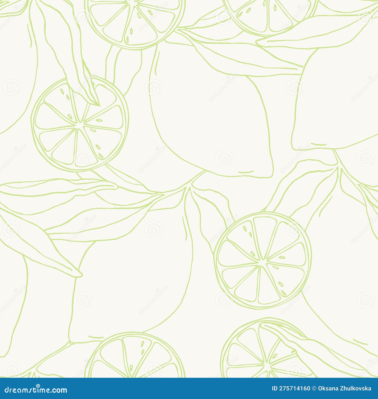 Lemon Summer Fruit Seamless Pattern for Surface Design Stock ...