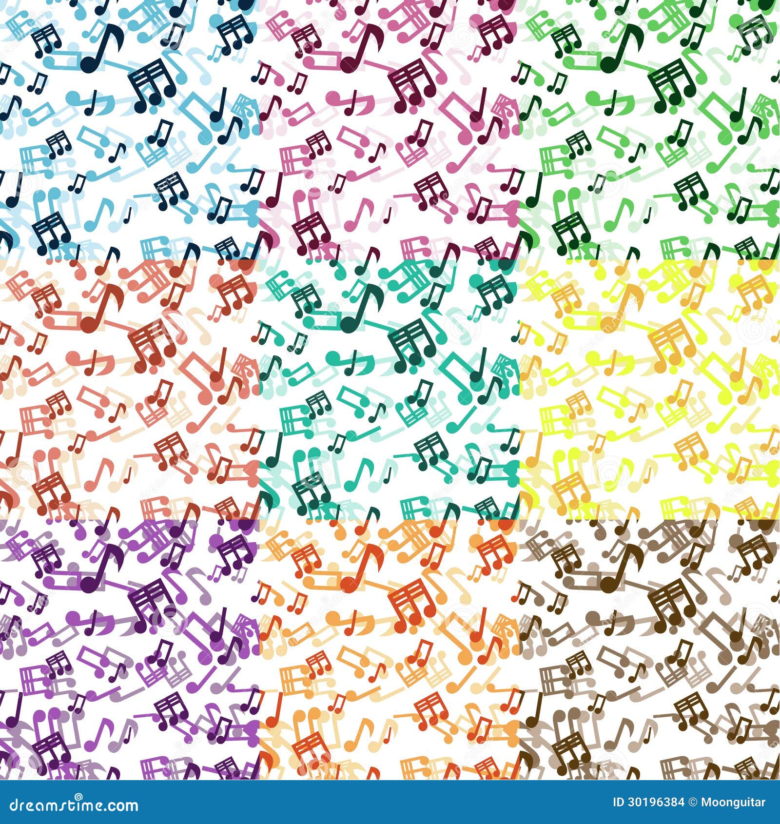 Set of 9 Musical Notes Seamless Patterns Stock Vector - Illustration of ...