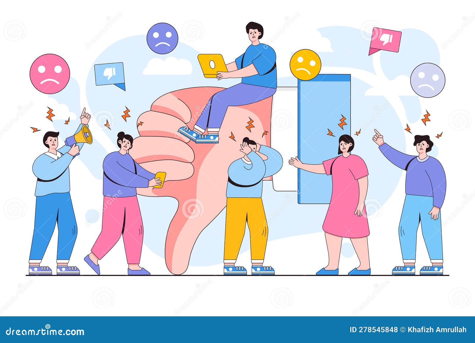 Vector Illustrations of Negative Work with People Characters Leave Bad ...