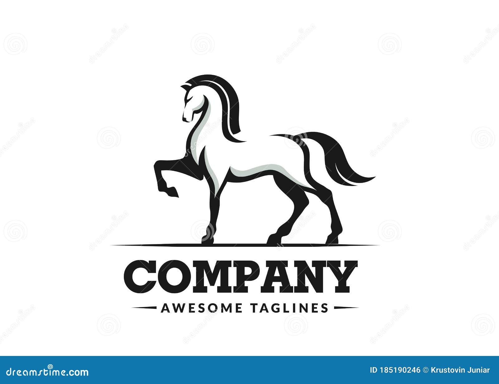 Vector Illustrations of Proud Horse Stock Vector - Illustration of logo ...