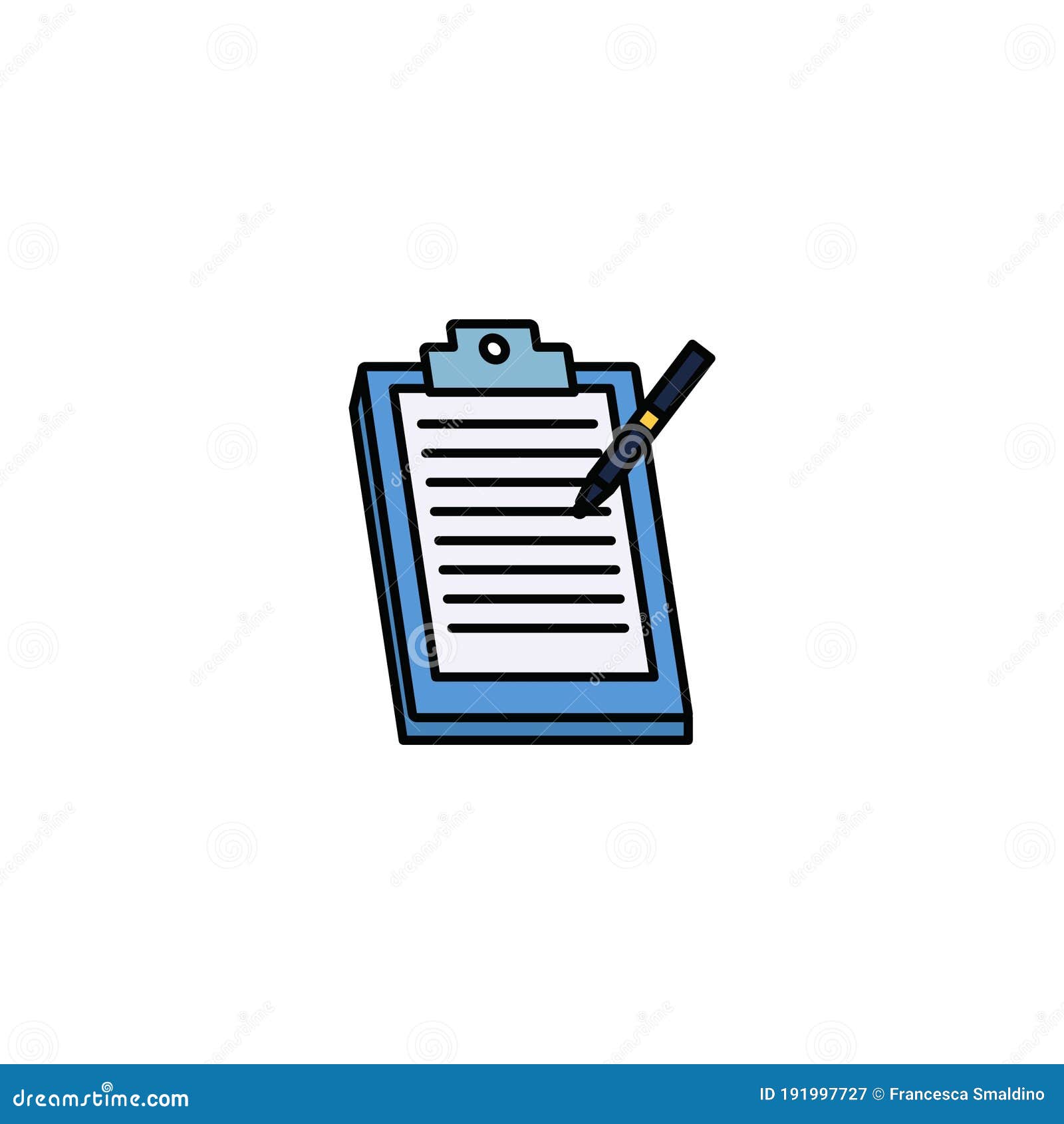 Vector Illustrations: Stylized Document Stock Vector - Illustration of ...