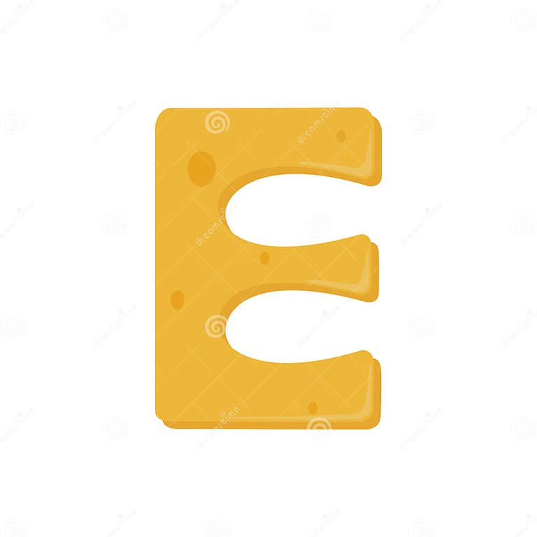 Vector Illustrator of Cheese Alphabet Letters Decoration Stock Vector ...