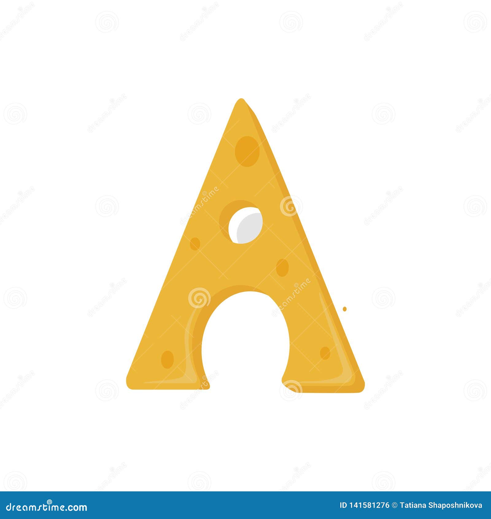 Vector Illustrator of Cheese Alphabet Letters Decoration Stock Vector ...