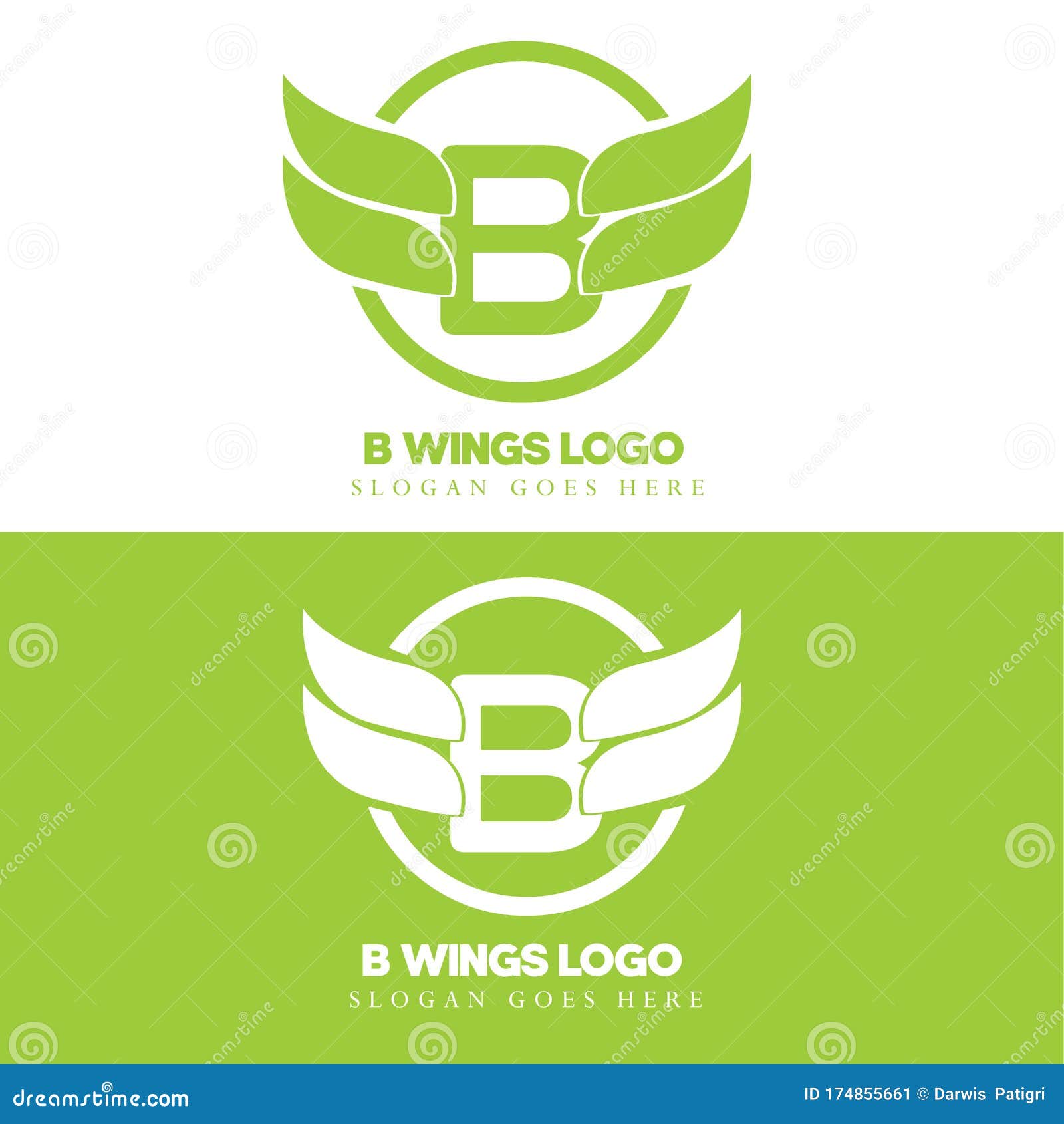 Vector Illustrator Logo Letter B Wings Stock Vector - Illustration of ...