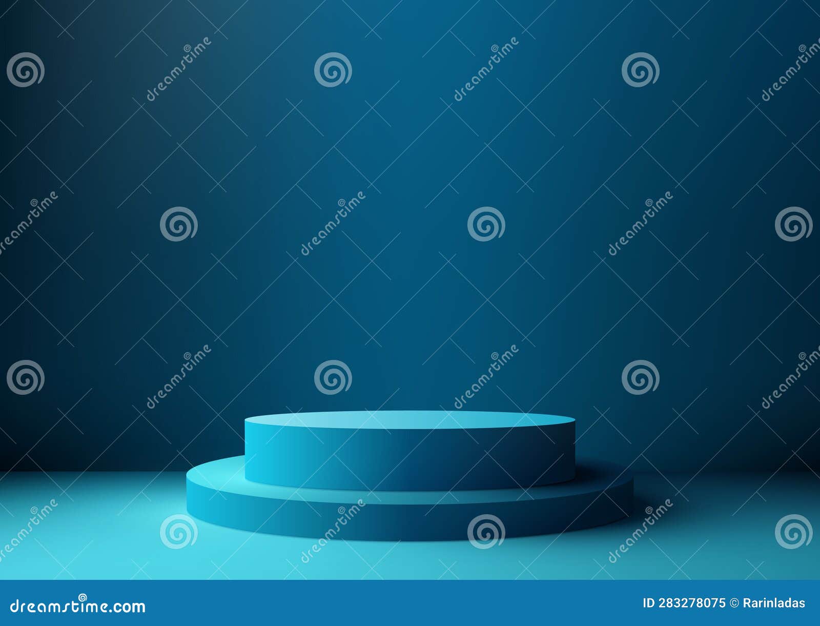 Vector Illustrator Mockup. Stylish Blue Podium Steps for Professional ...