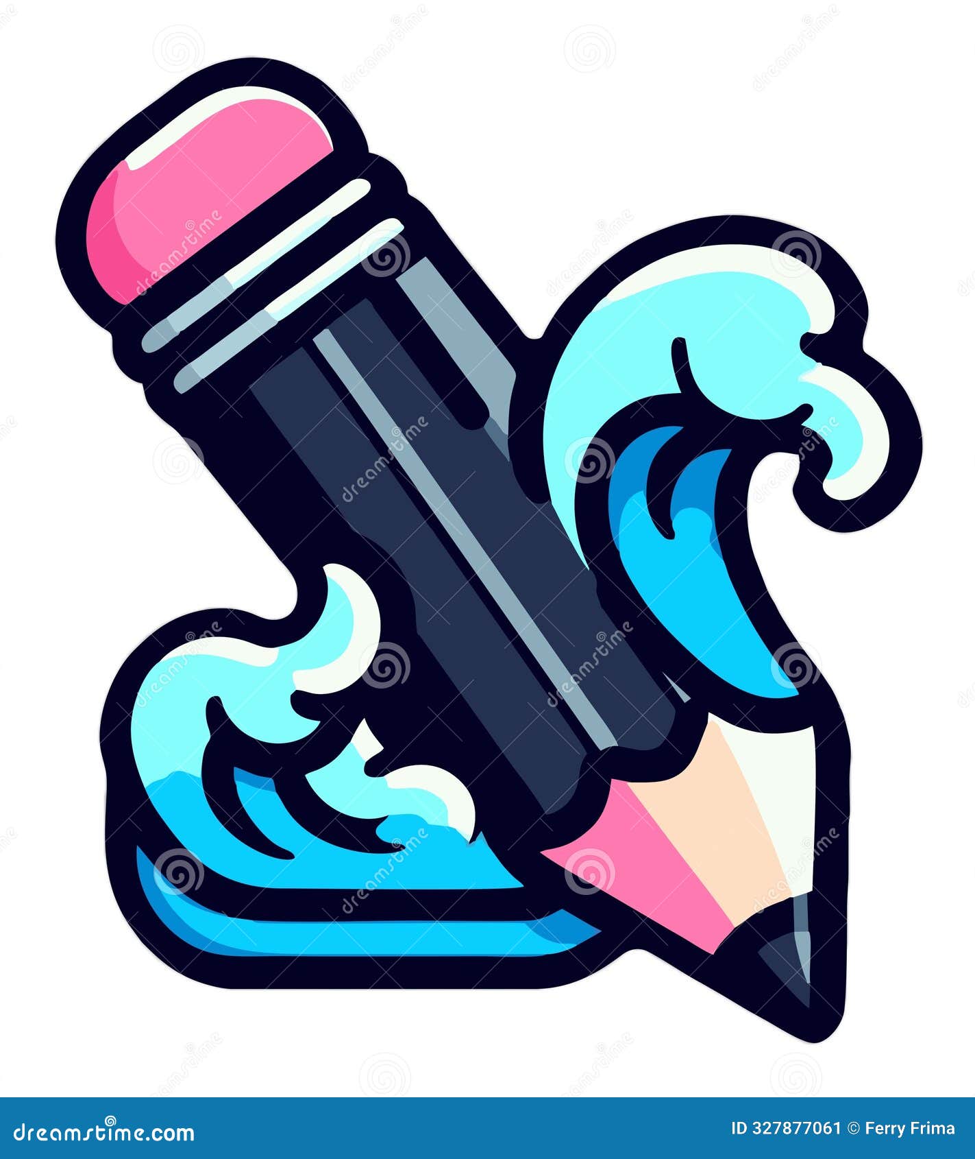 Vector Illustrator of a Pencil on White Background Stock Illustration ...