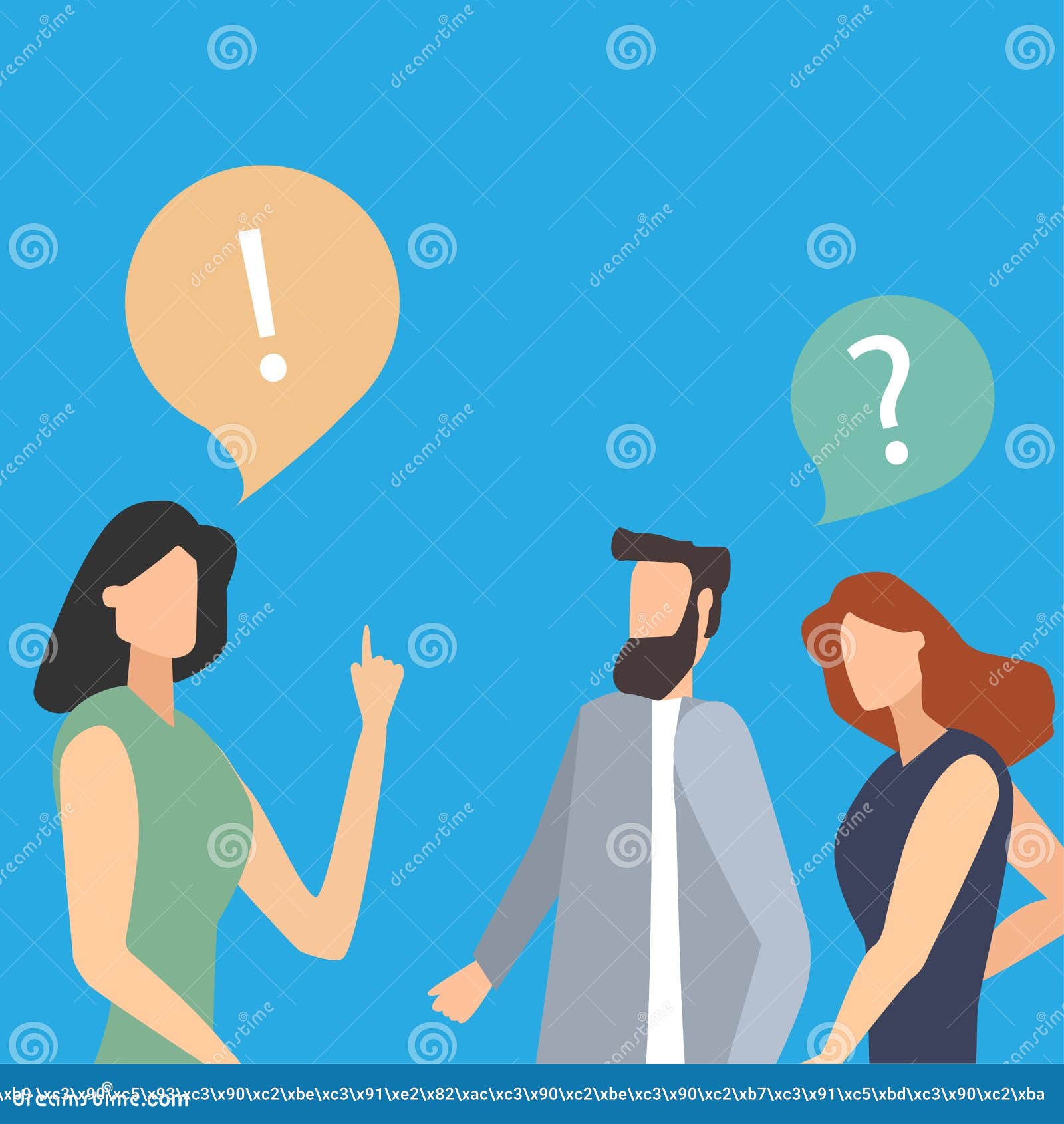 Vector Illustrator, Two People Talk, Boss is Angry Over Employee Stock ...