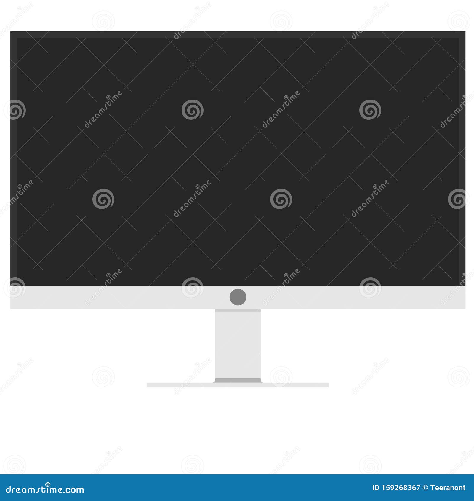 Monitor Computer in Vector Illustrations with White Background Stock ...