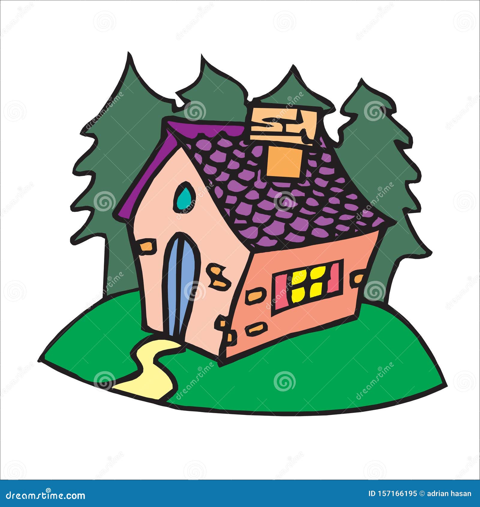 Vector Ilustration Cartoon Home, Building, Castle Stock Vector ...