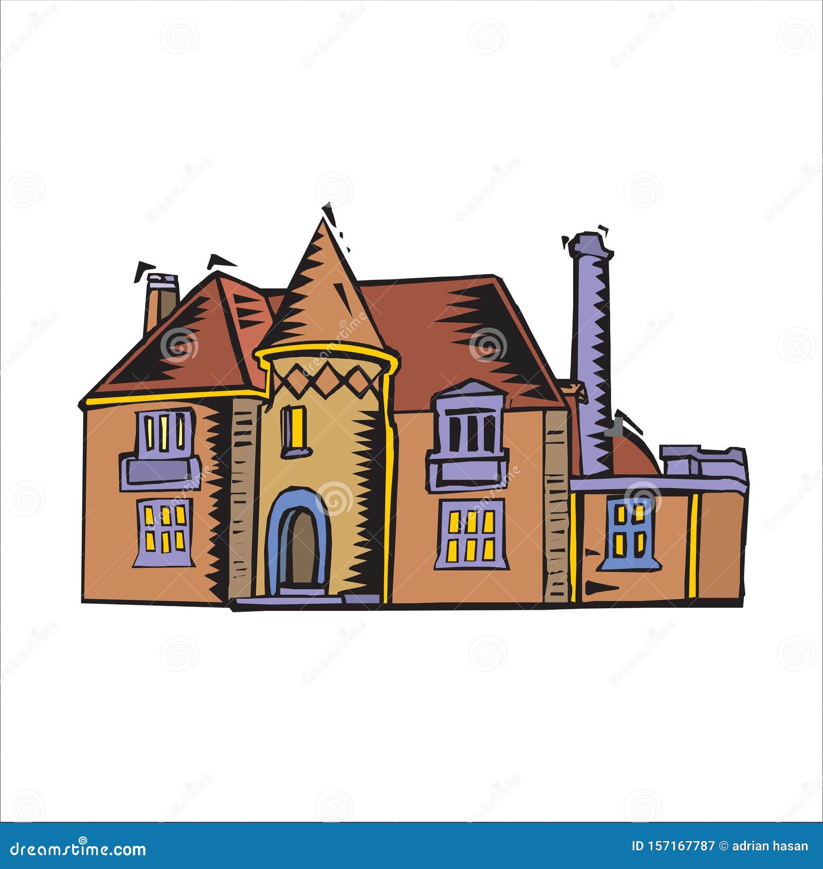 Vector Ilustration Cartoon Home, Building, Castle Stock Vector ...
