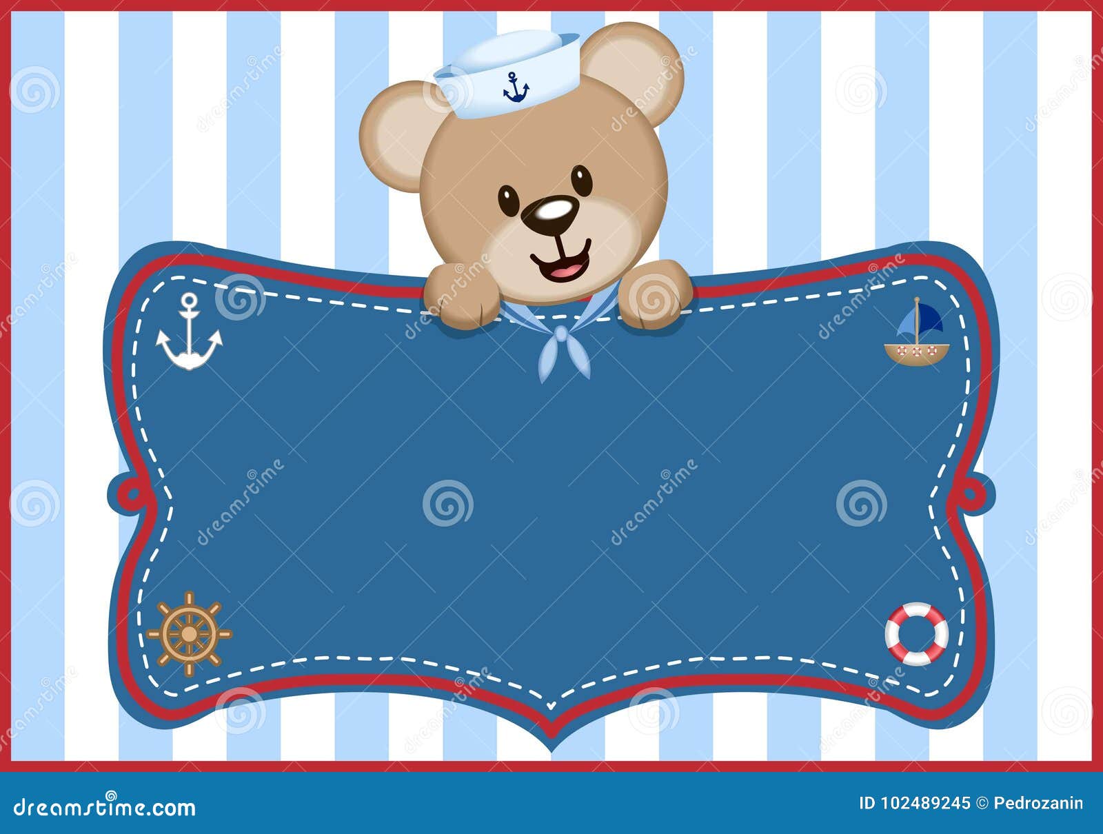 Sailor Bear Digital Clipart Vector | CartoonDealer.com #102489245