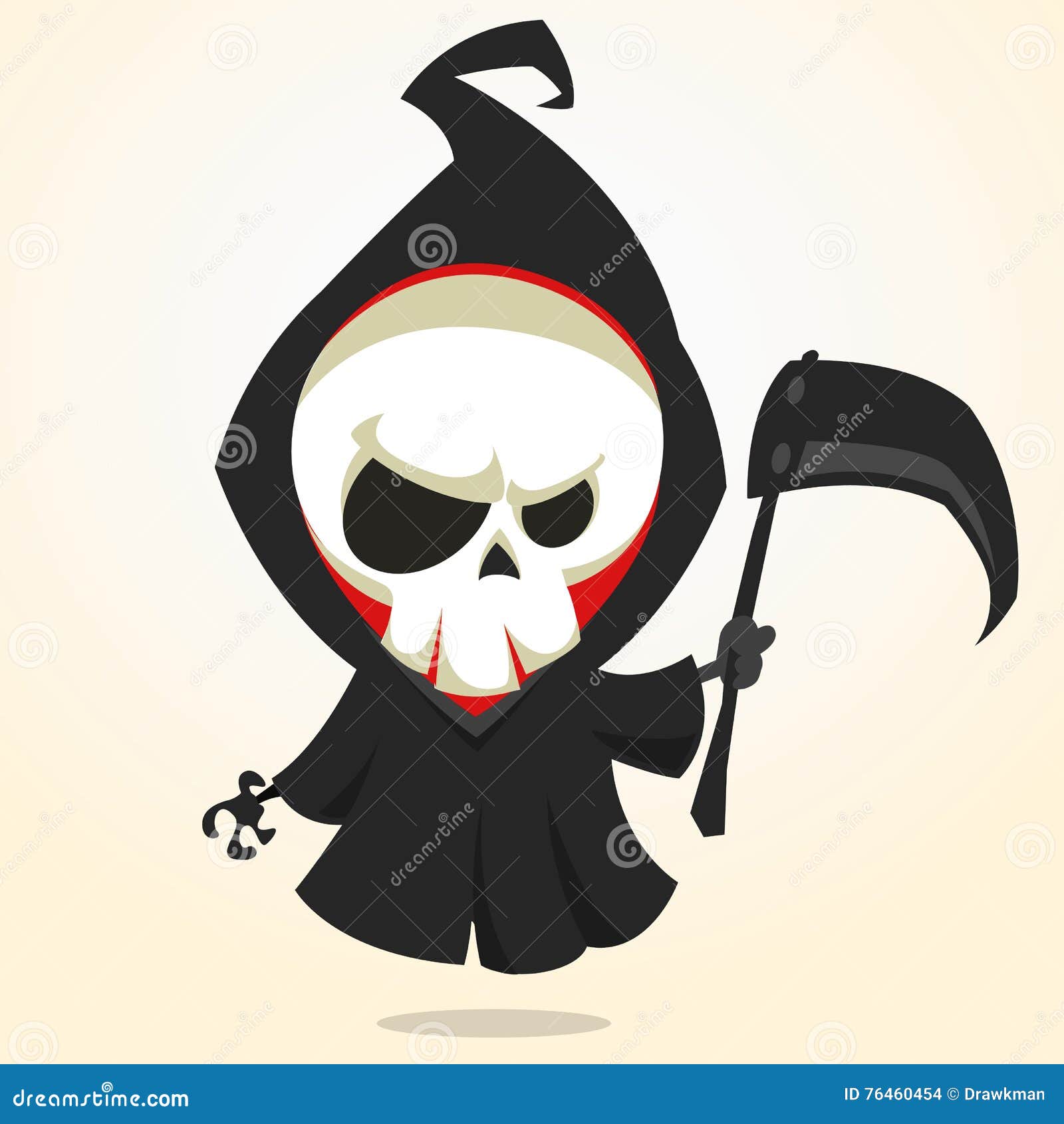Vector A Ilustração Dos Desenhos Animados Da Morte Assustador De Dia
