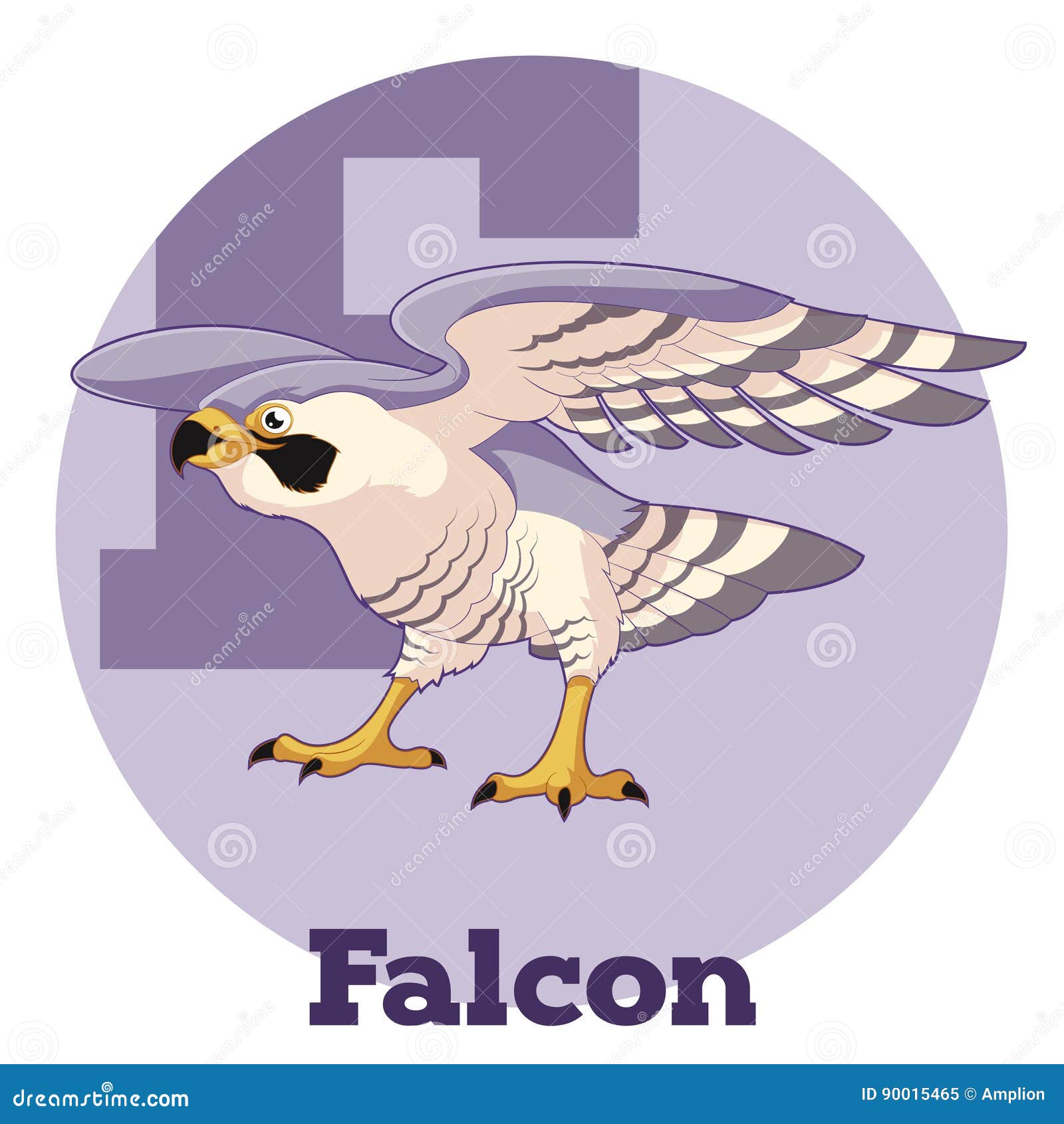 ABC Cartoon Falcon stock vector. Illustration of hawk - 90015465
