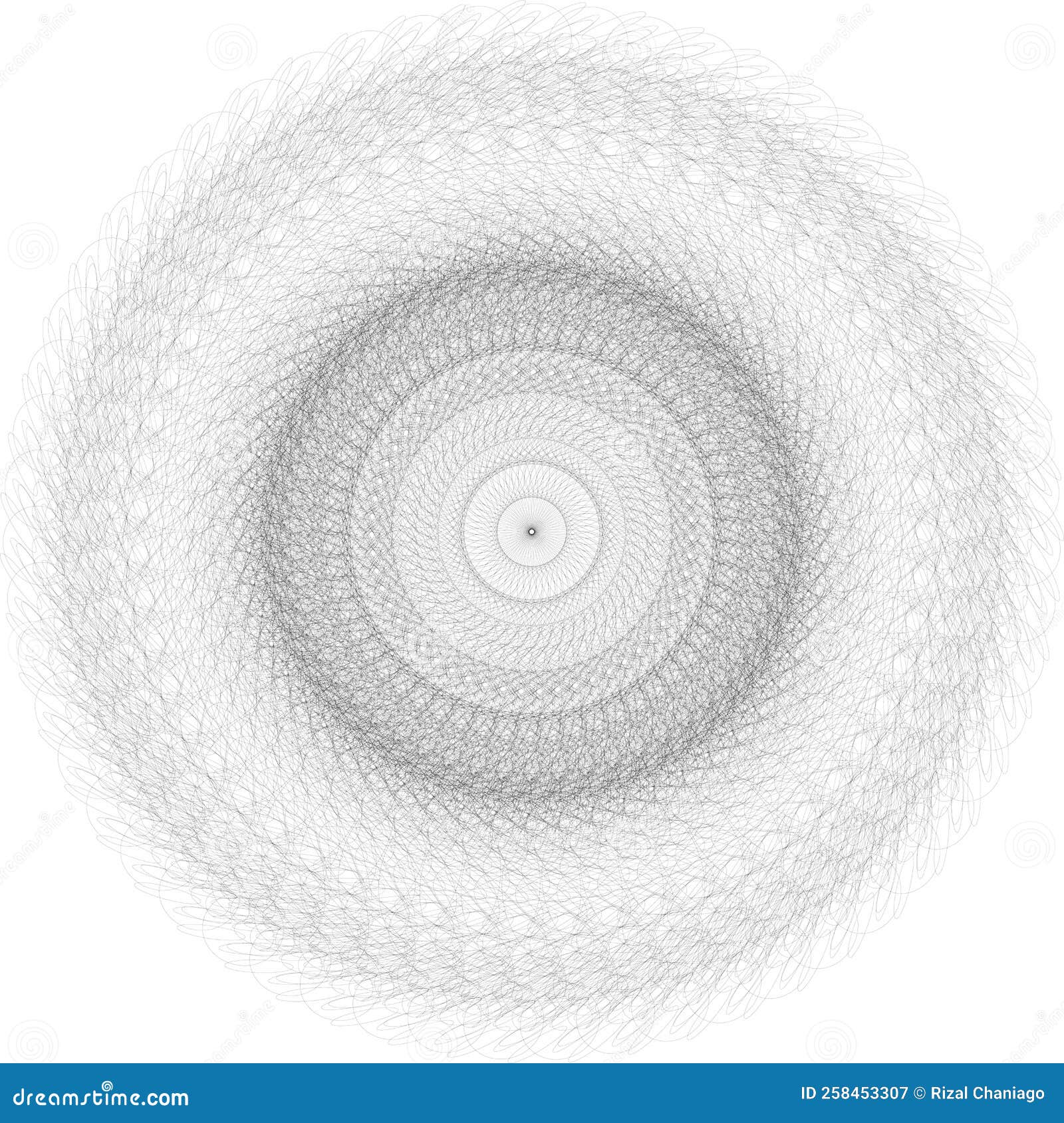 Vector Image. Abstract Image. Abstract Circle Spiral Pattern Lines in a ...