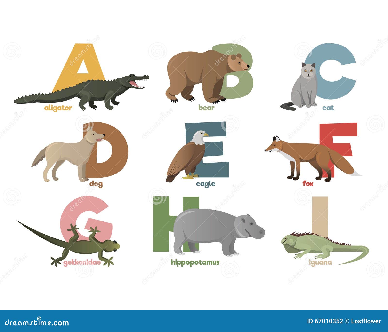 Vector Image of Alphabet with Animals Stock Vector - Illustration of ...