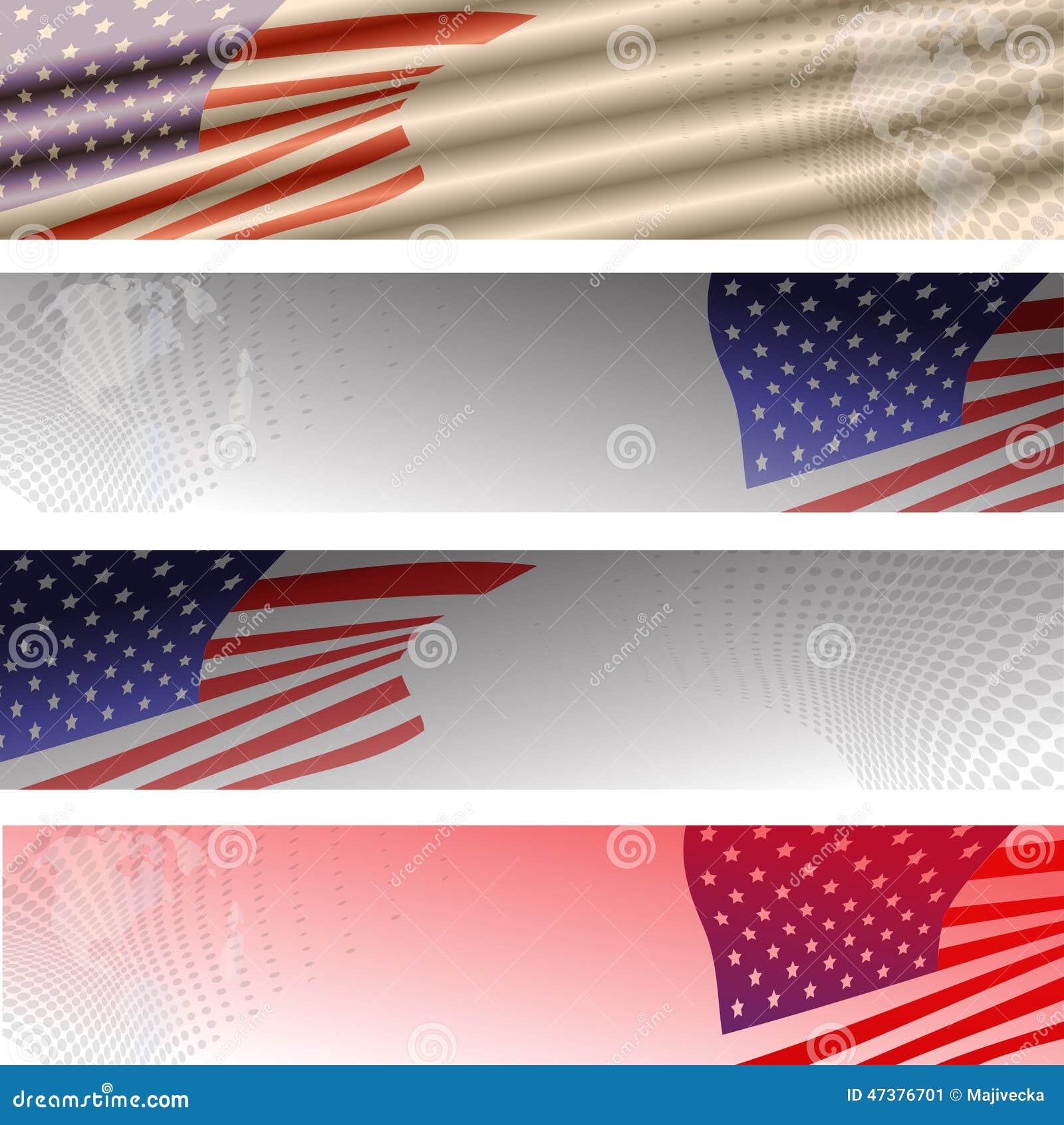 Vector Image of the American Flag. Stock Vector - Illustration of star ...