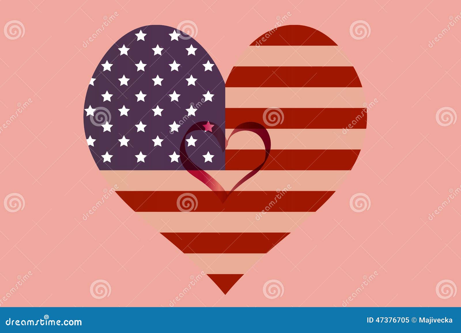 Vector Image of the American Flag. Stock Vector - Illustration of color ...