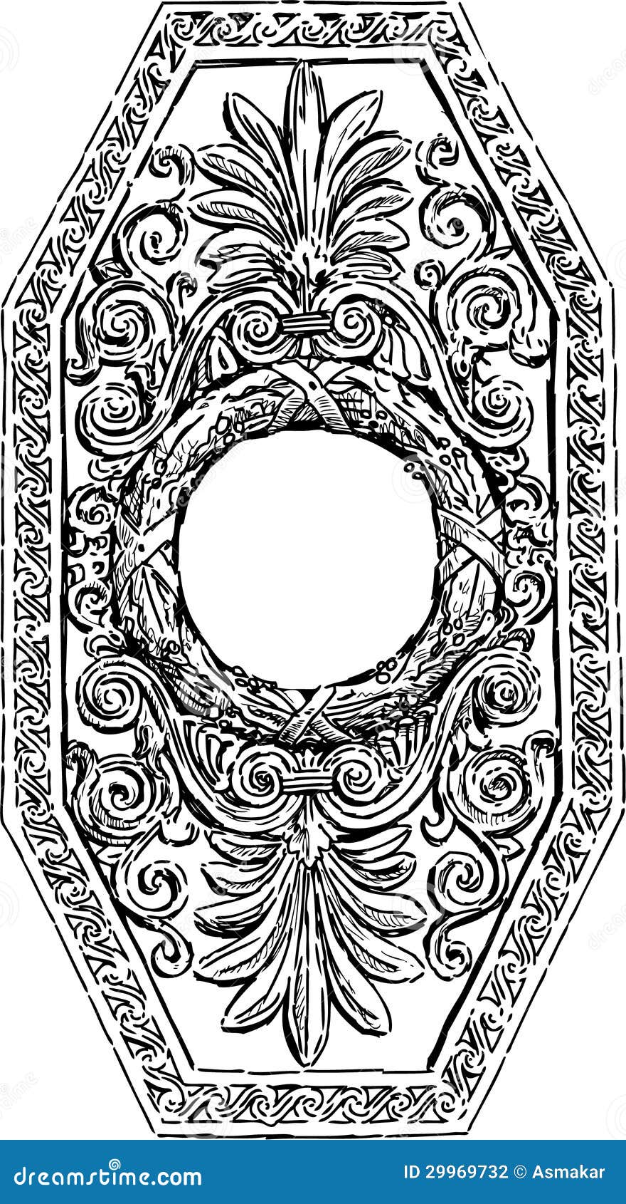 Decorative cartouche stock vector. Illustration of drawn - 29969732