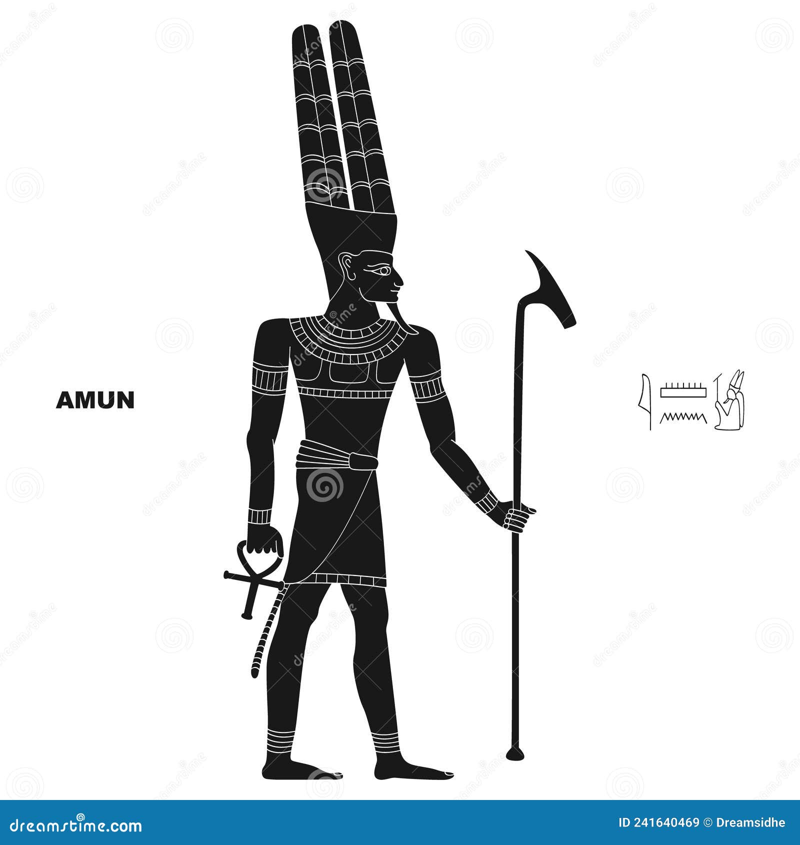 The Egyptian God Amun. Cartoon Vector | CartoonDealer.com #136984605