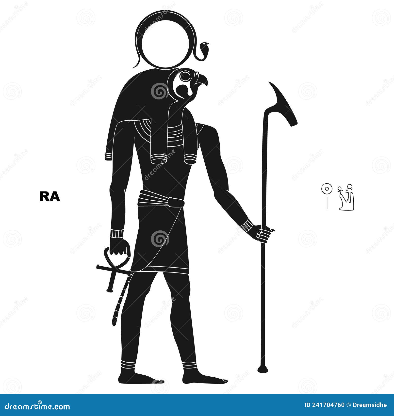 Vector Image with Ancient Egyptian Deity Ra Stock Vector - Illustration ...