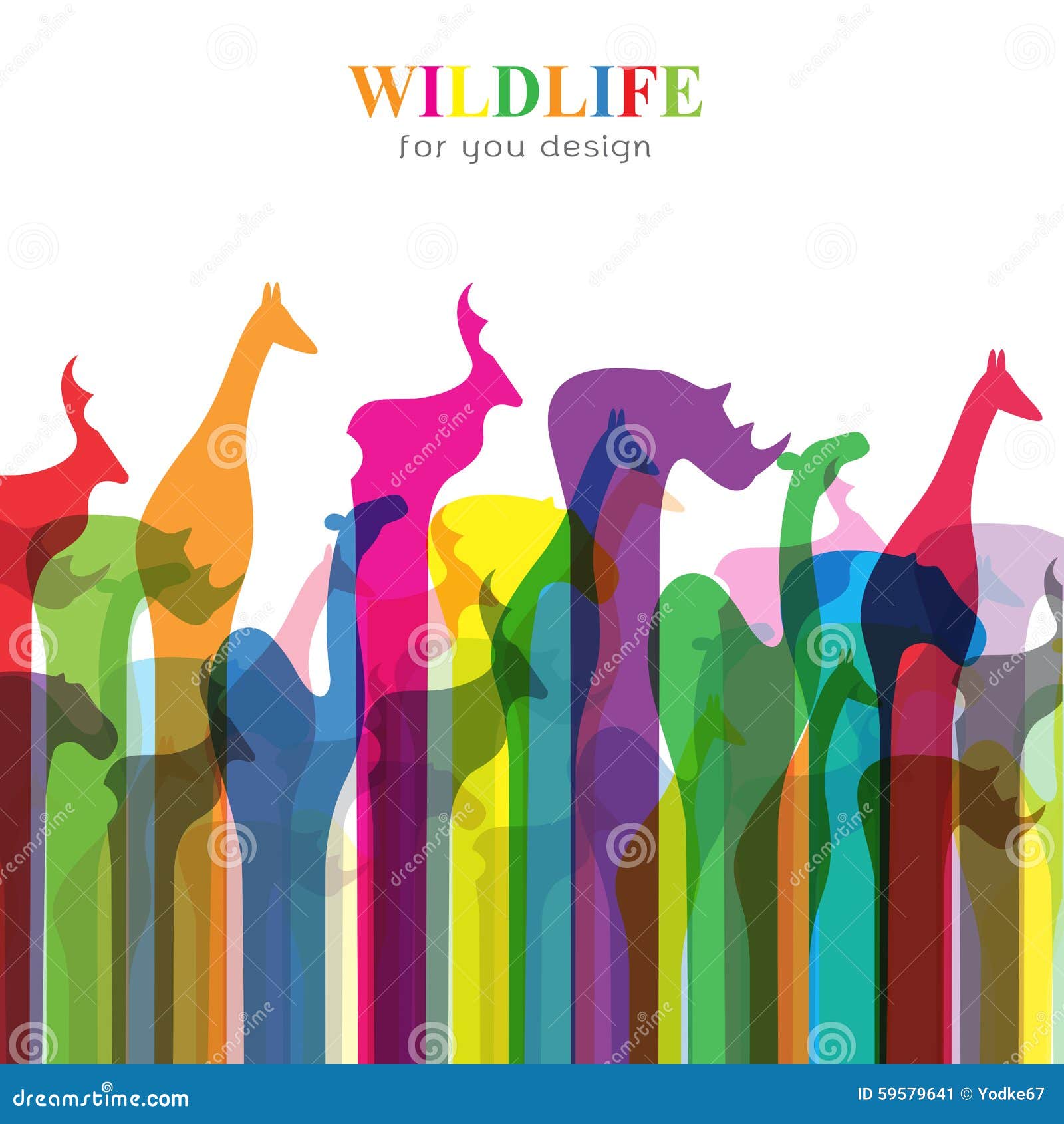 Vector Image of an Animal Groups. Stock Vector - Illustration of long ...