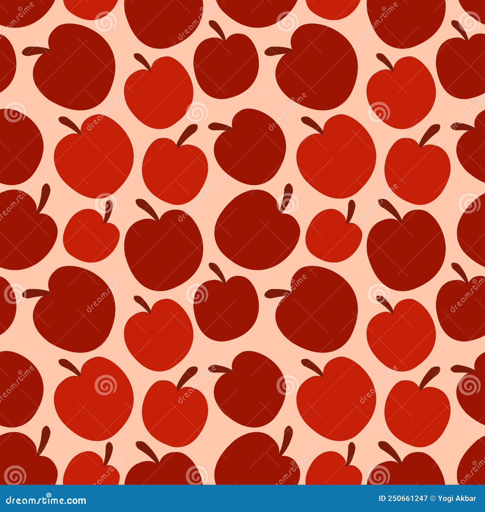 Vector Image. Apples Seamless Pattern Stock Vector - Illustration of ...